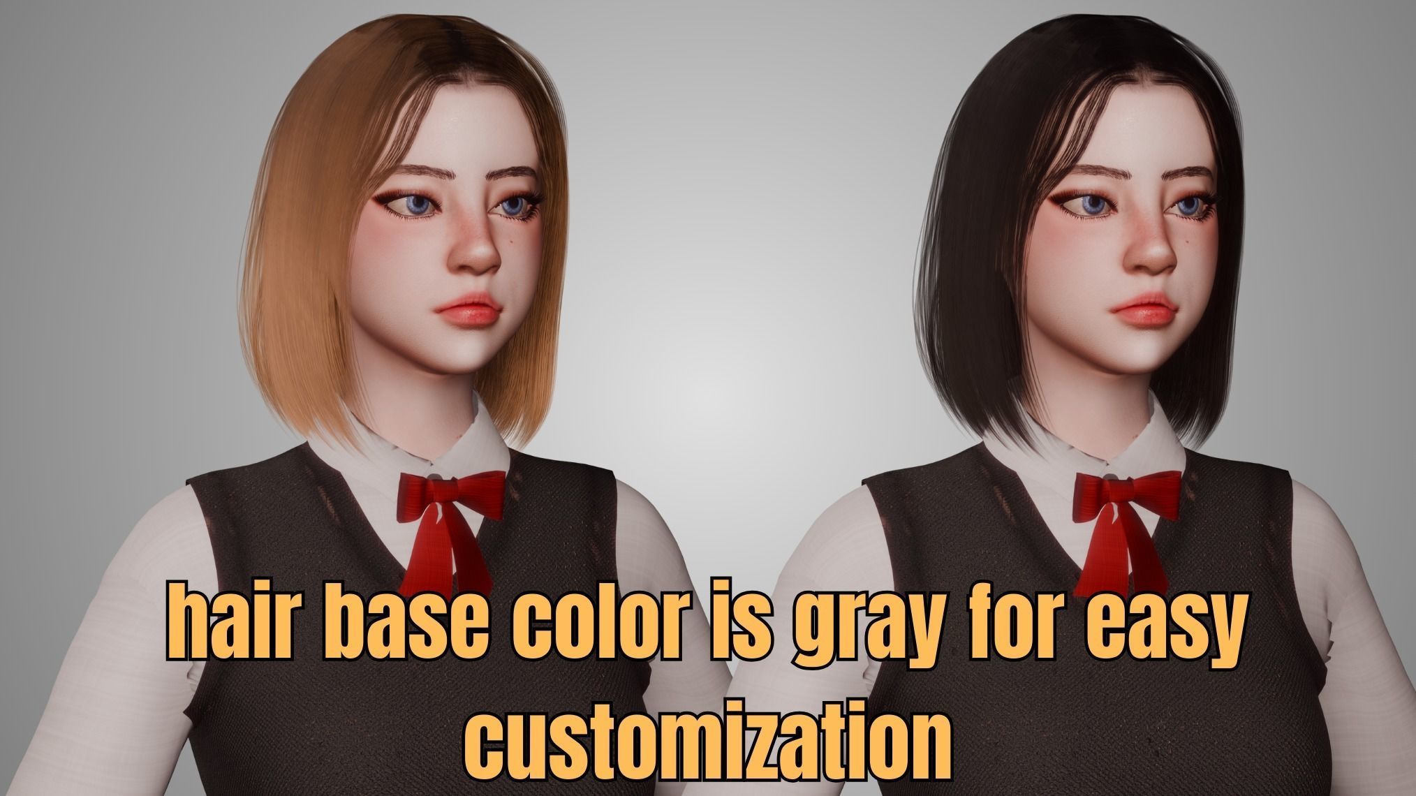 3D model Uniform Girl - GameReady VR / AR / low-poly | CGTrader