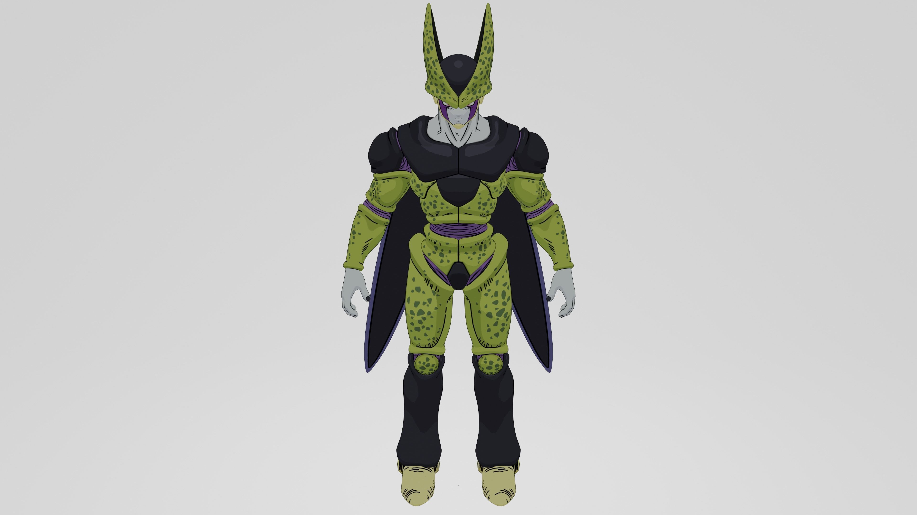 3D model Cell from Dragon Ball Z Rigged VR / AR / low-poly | CGTrader