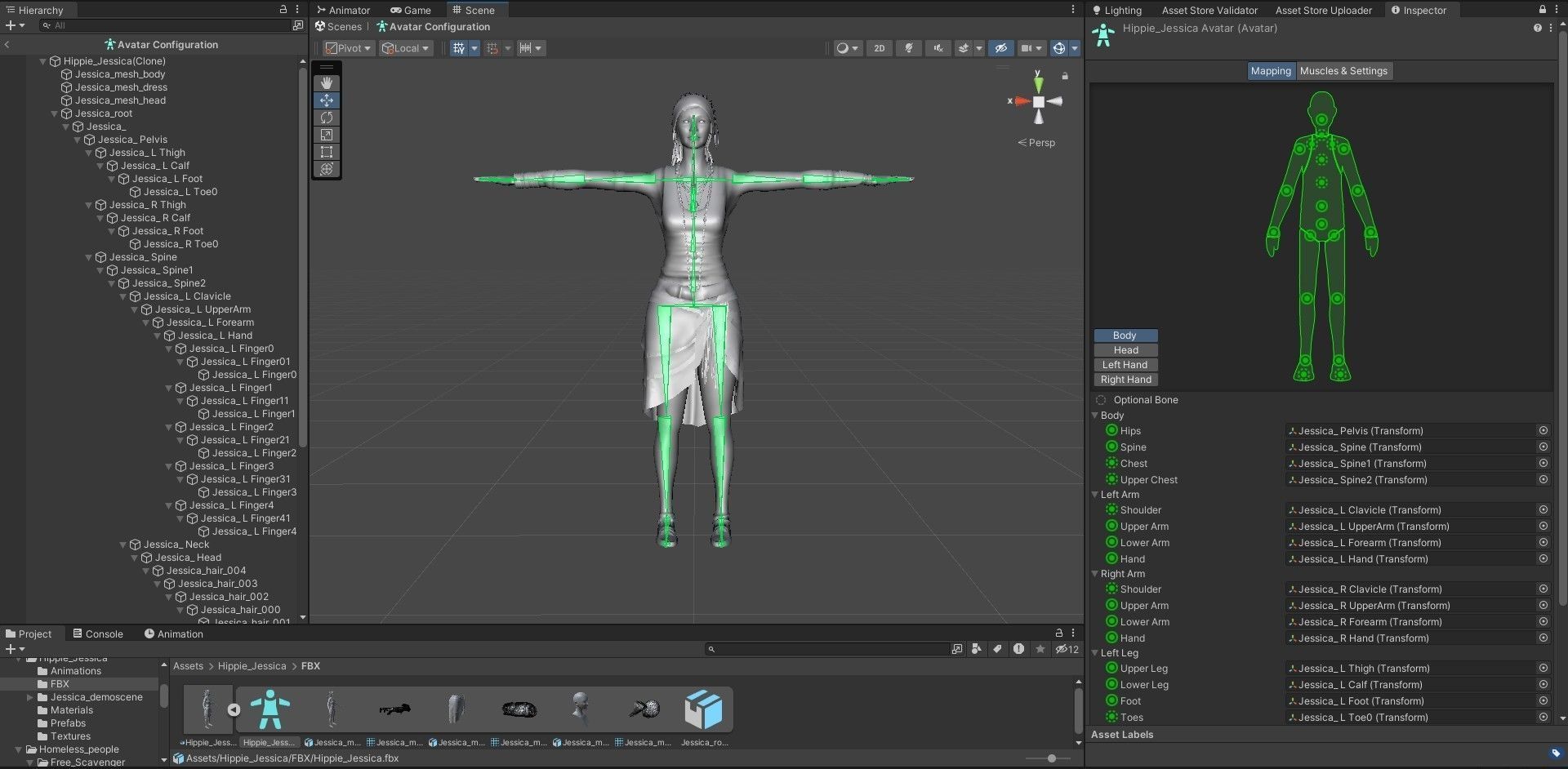 3D model Neo Hippie Jessica VR / AR / low-poly | CGTrader