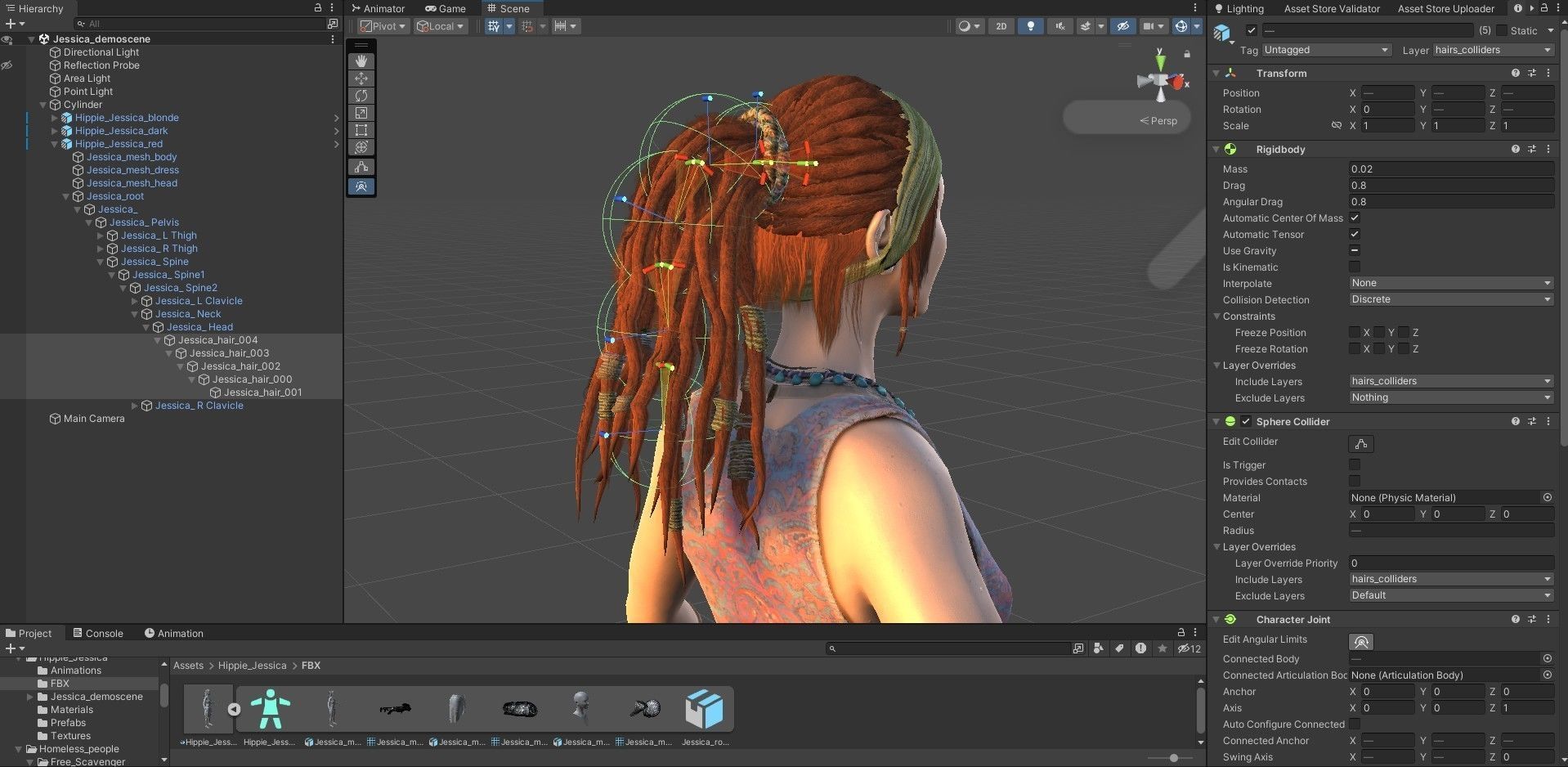 3D model Neo Hippie Jessica VR / AR / low-poly | CGTrader