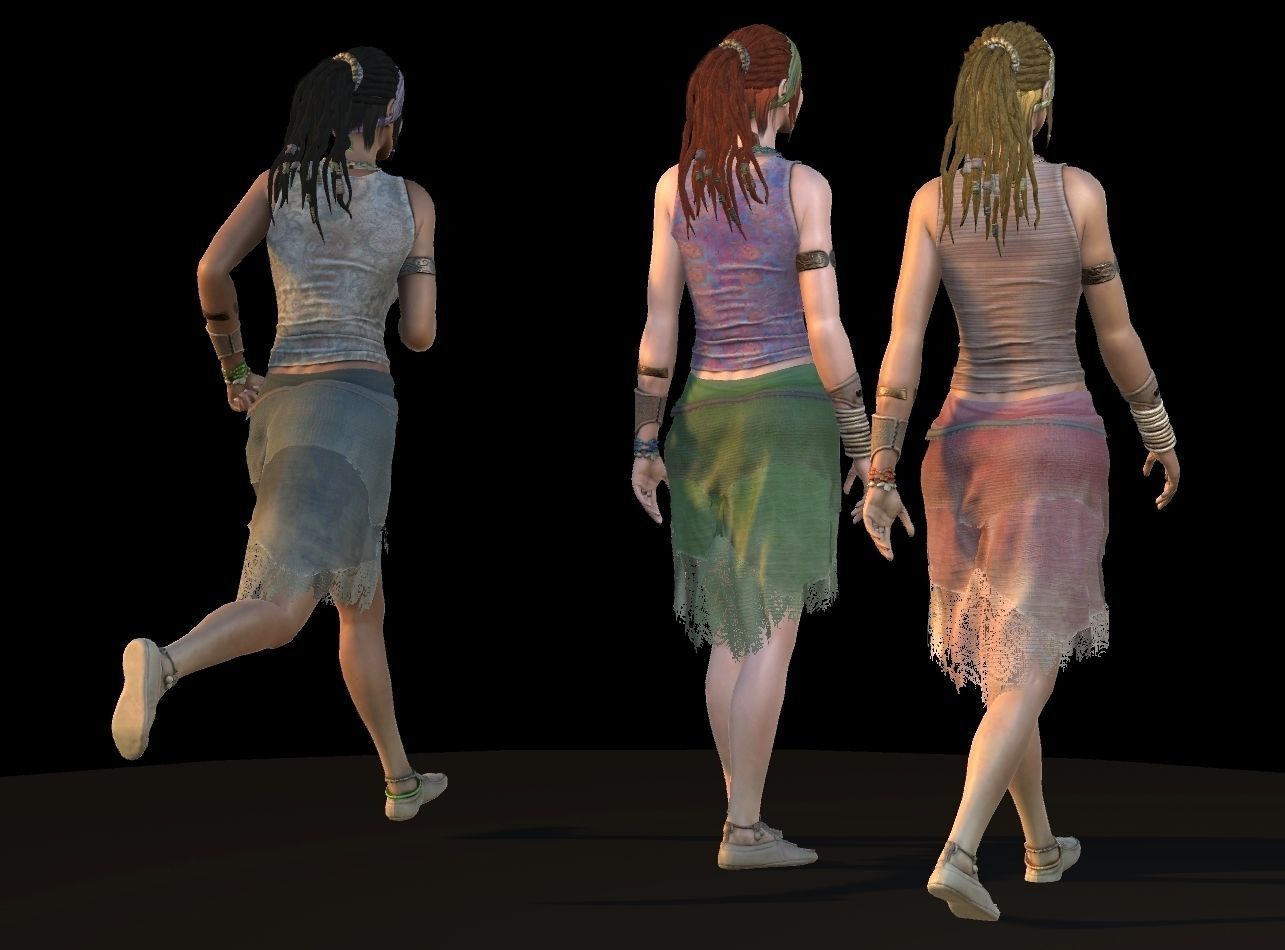3D model Neo Hippie Jessica VR / AR / low-poly | CGTrader
