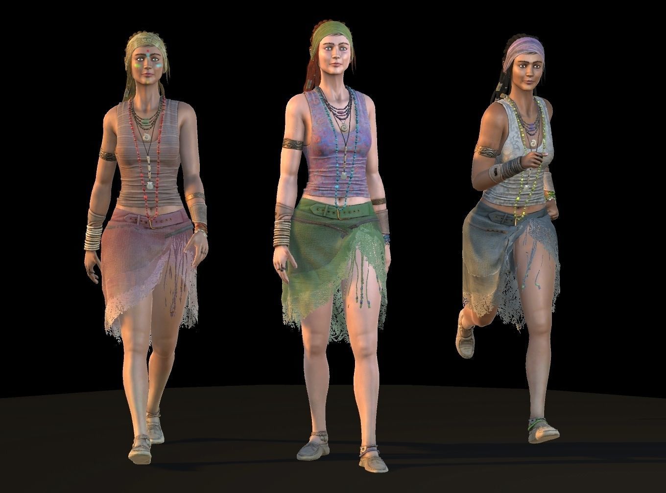 3D model Neo Hippie Jessica VR / AR / low-poly | CGTrader
