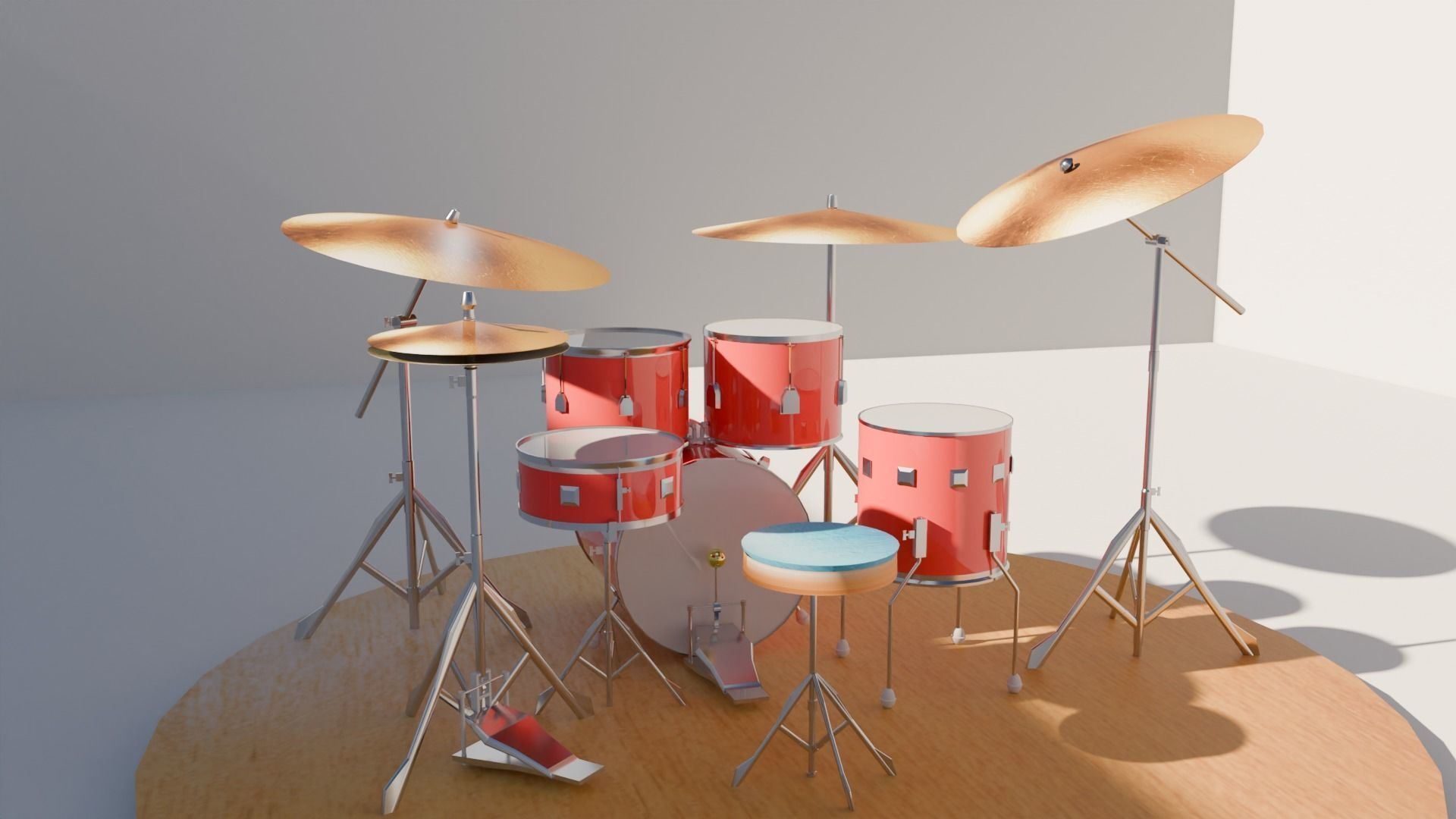 3D model DrumKit VR / AR / low-poly | CGTrader