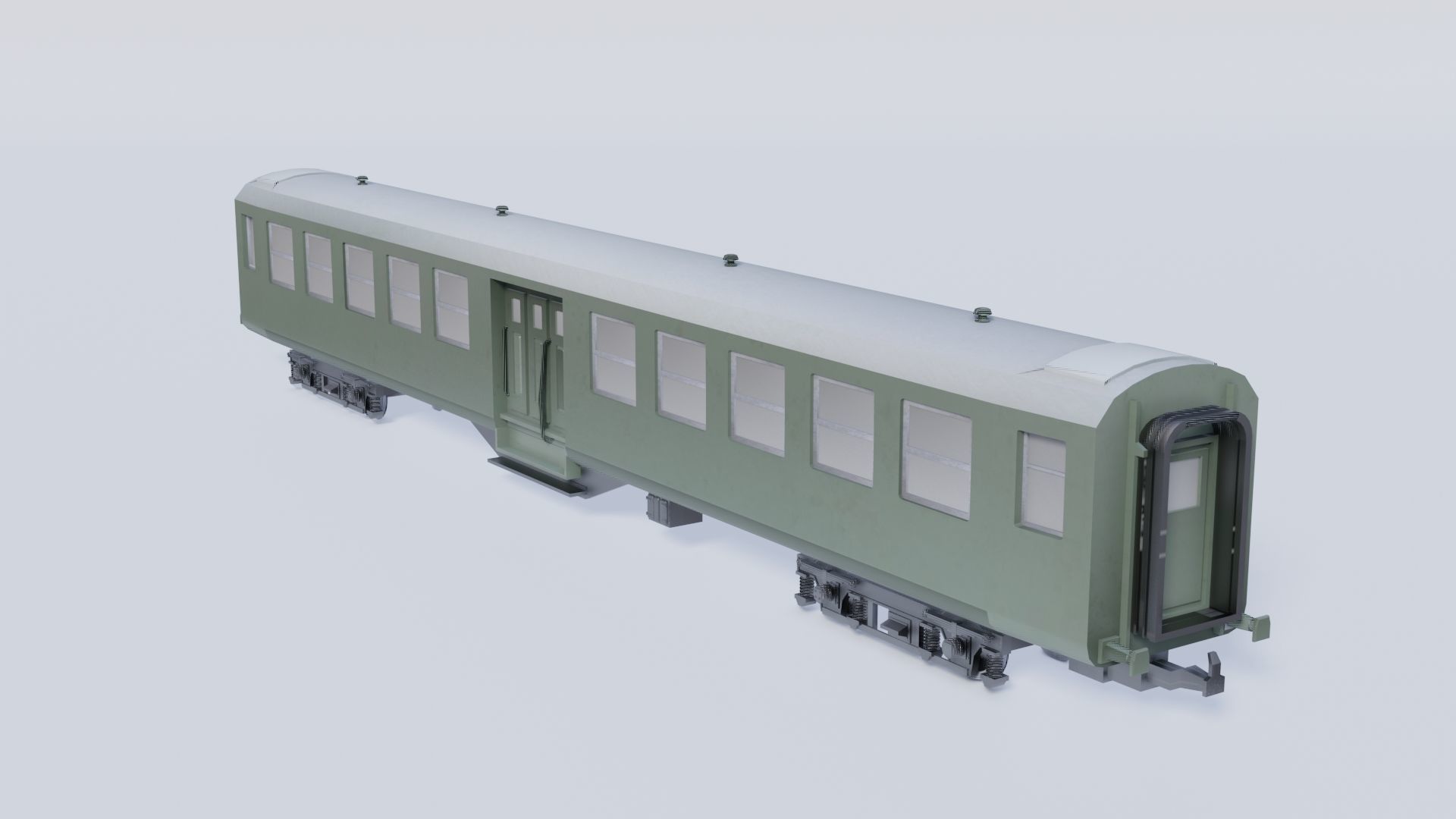 French passenger railcar 3D model | CGTrader