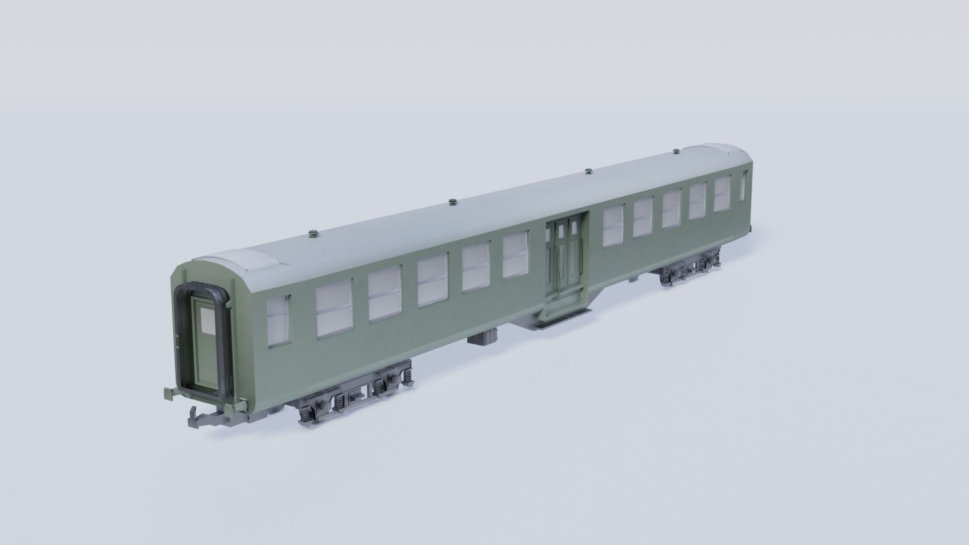 French passenger railcar 3D model | CGTrader