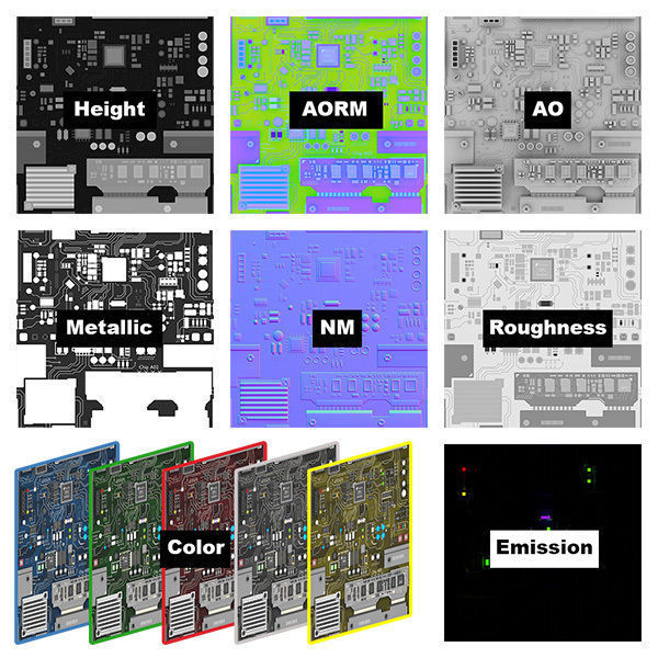 Microchips A02 free Texture | CGTrader