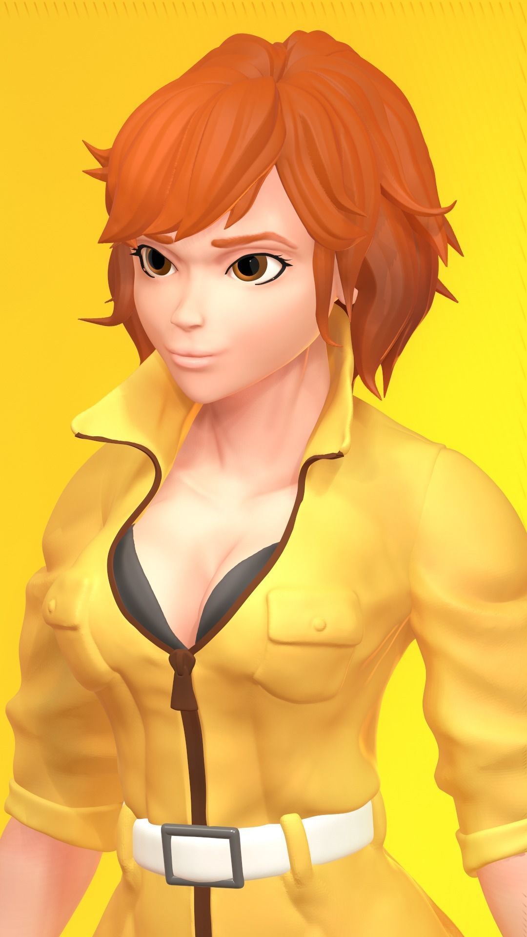 April Oneil From The Cartoon Tmnt 3d Model Cgtrader