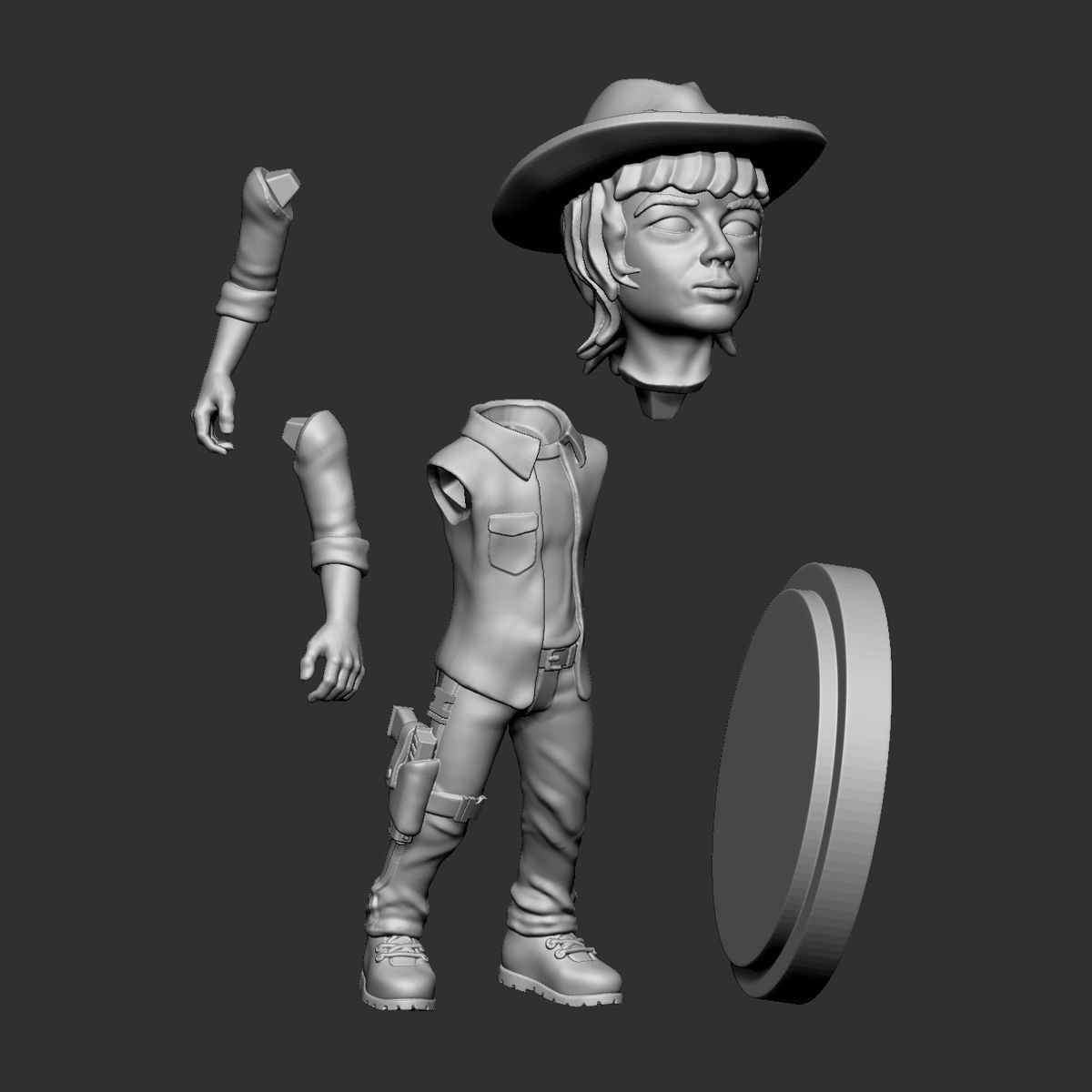 Carl Grimes - the walking dead fanart 3D model 3D printable | CGTrader