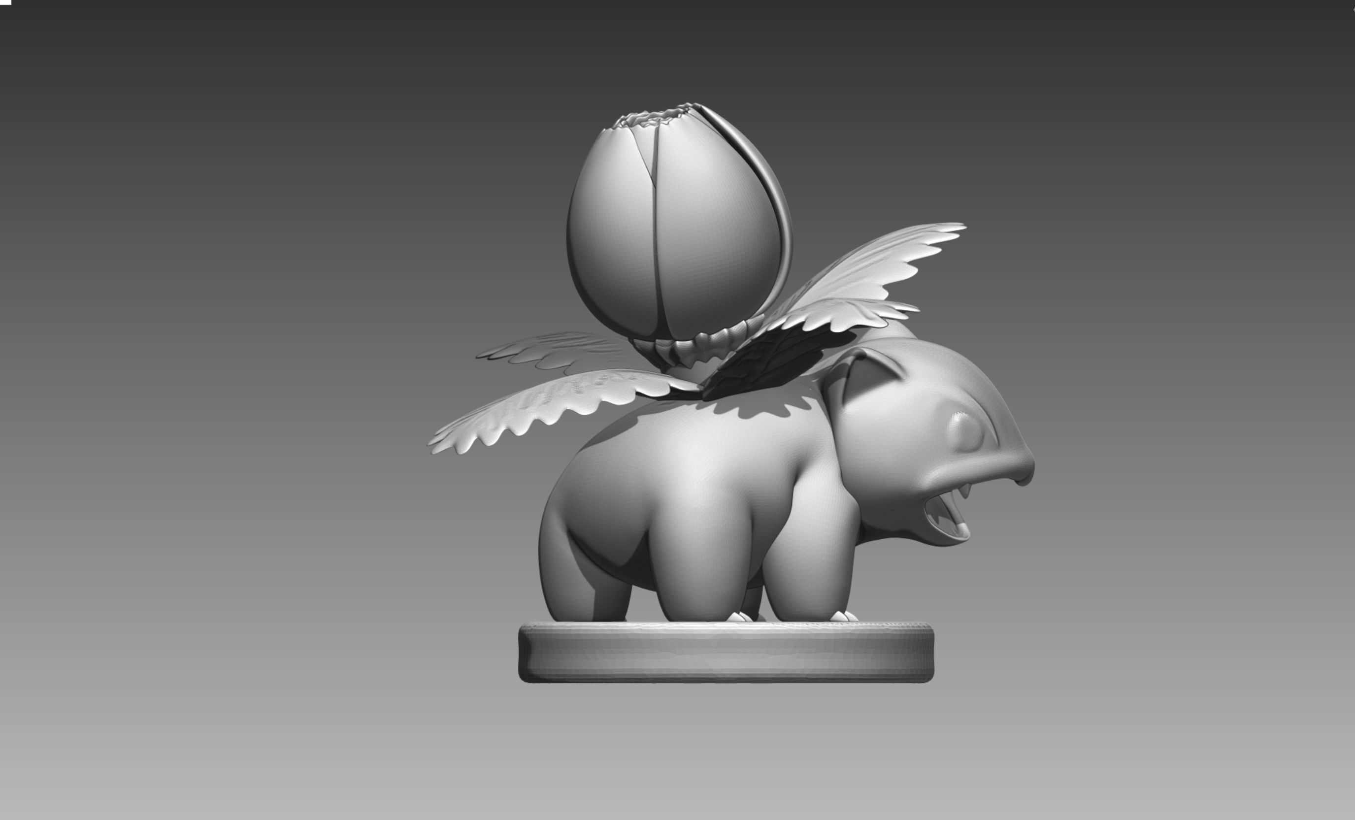 Happy Ivysaur Pokemon OBJ STL 3D model 3D printable | CGTrader