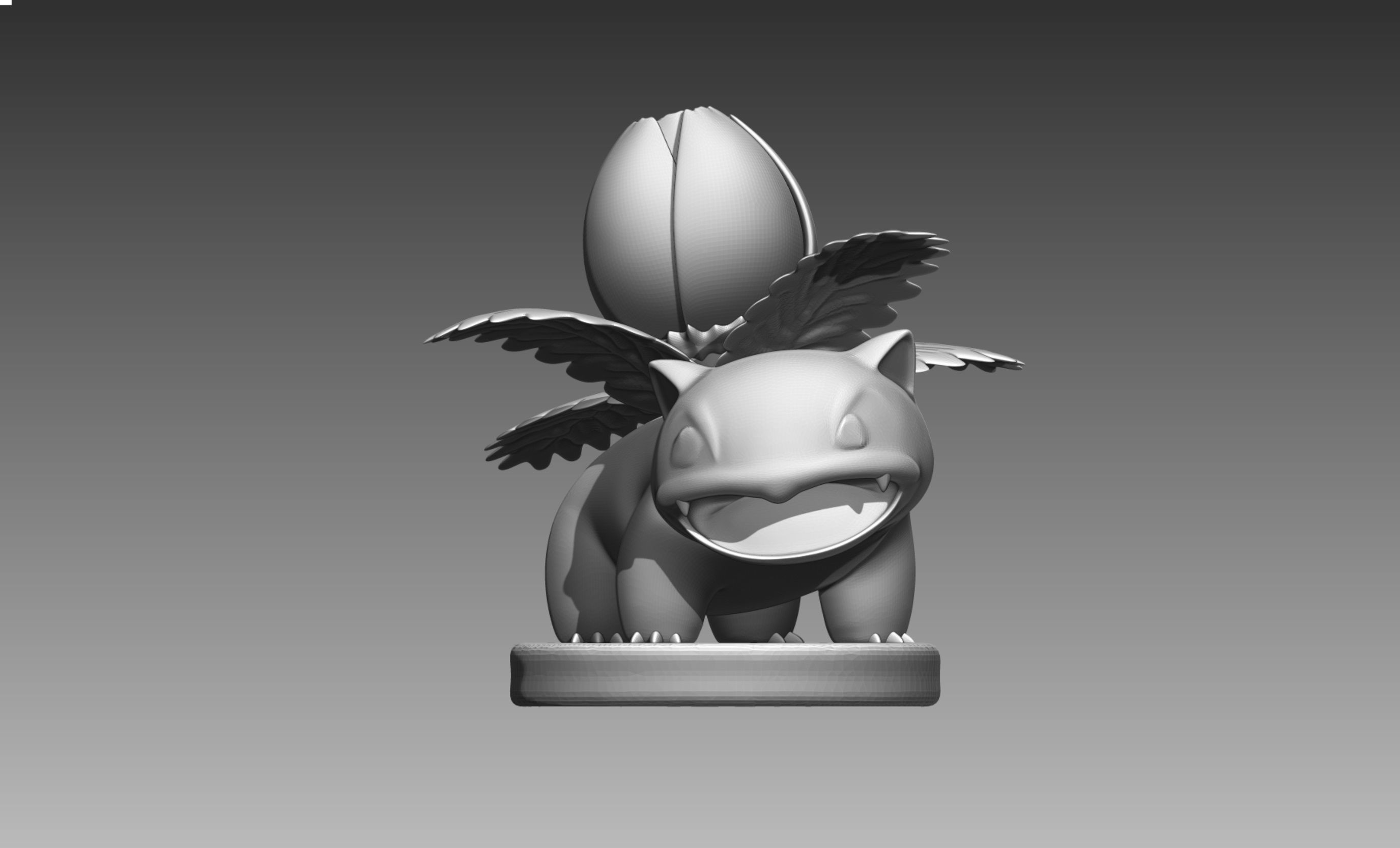 Happy Ivysaur Pokemon OBJ STL 3D model 3D printable | CGTrader