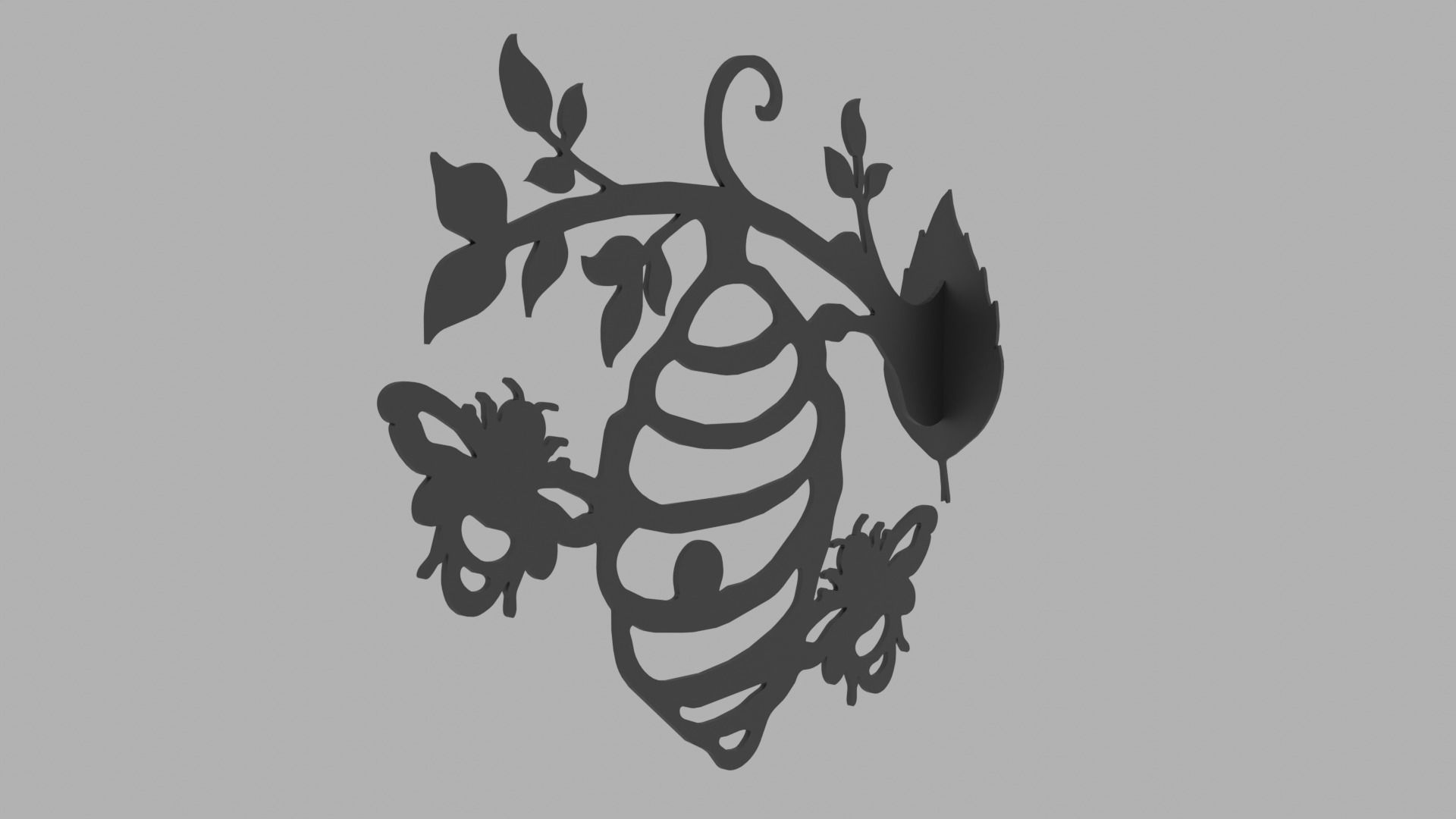 Bee laser cutting pattern 3D print model 3D model 3D printable | CGTrader