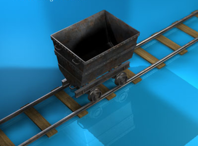 Mine cart 3D Model .obj .3ds .c4d .dxf - CGTrader.com