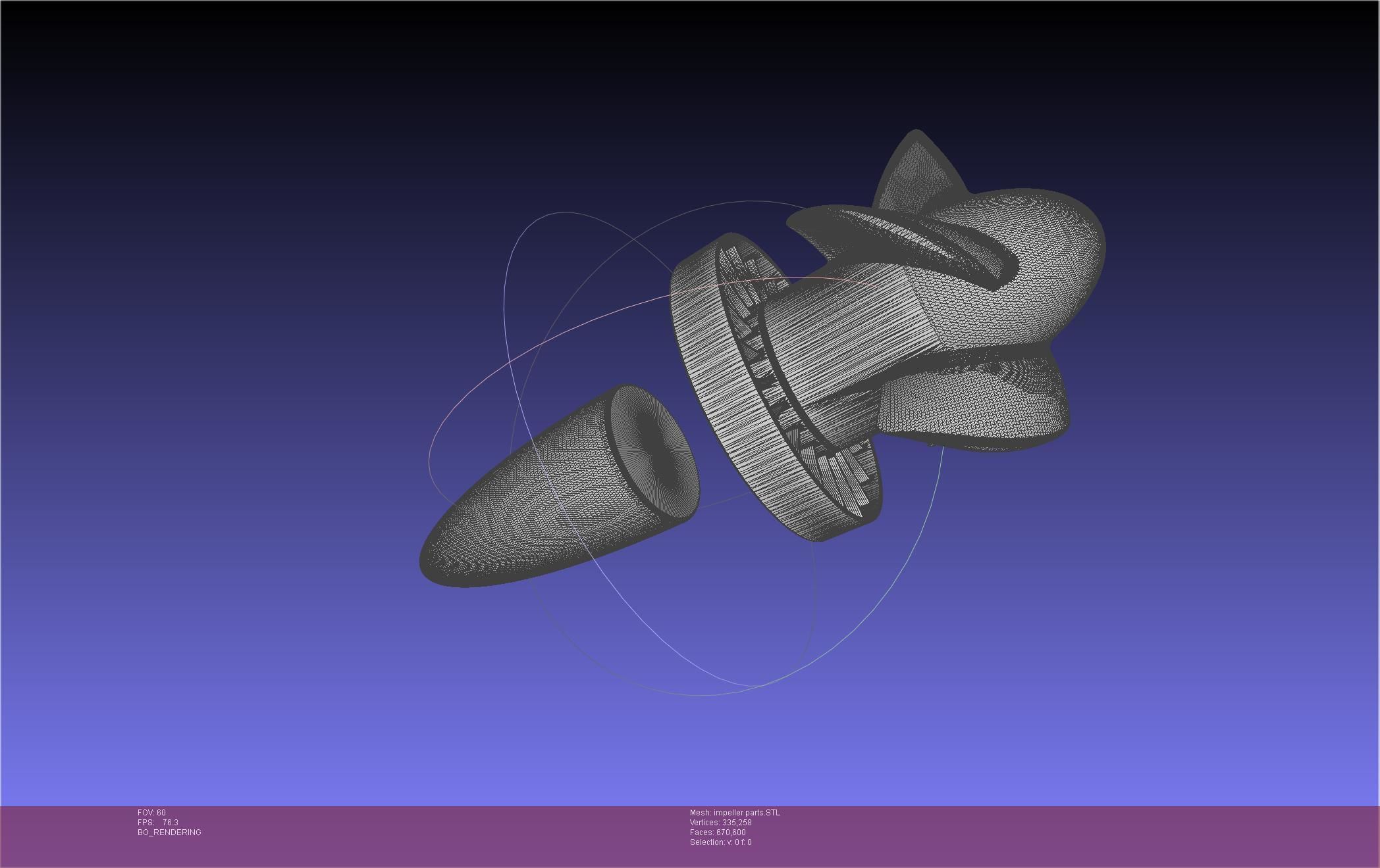 65mm High Pitch Impeller And Stator 3D model 3D printable | CGTrader