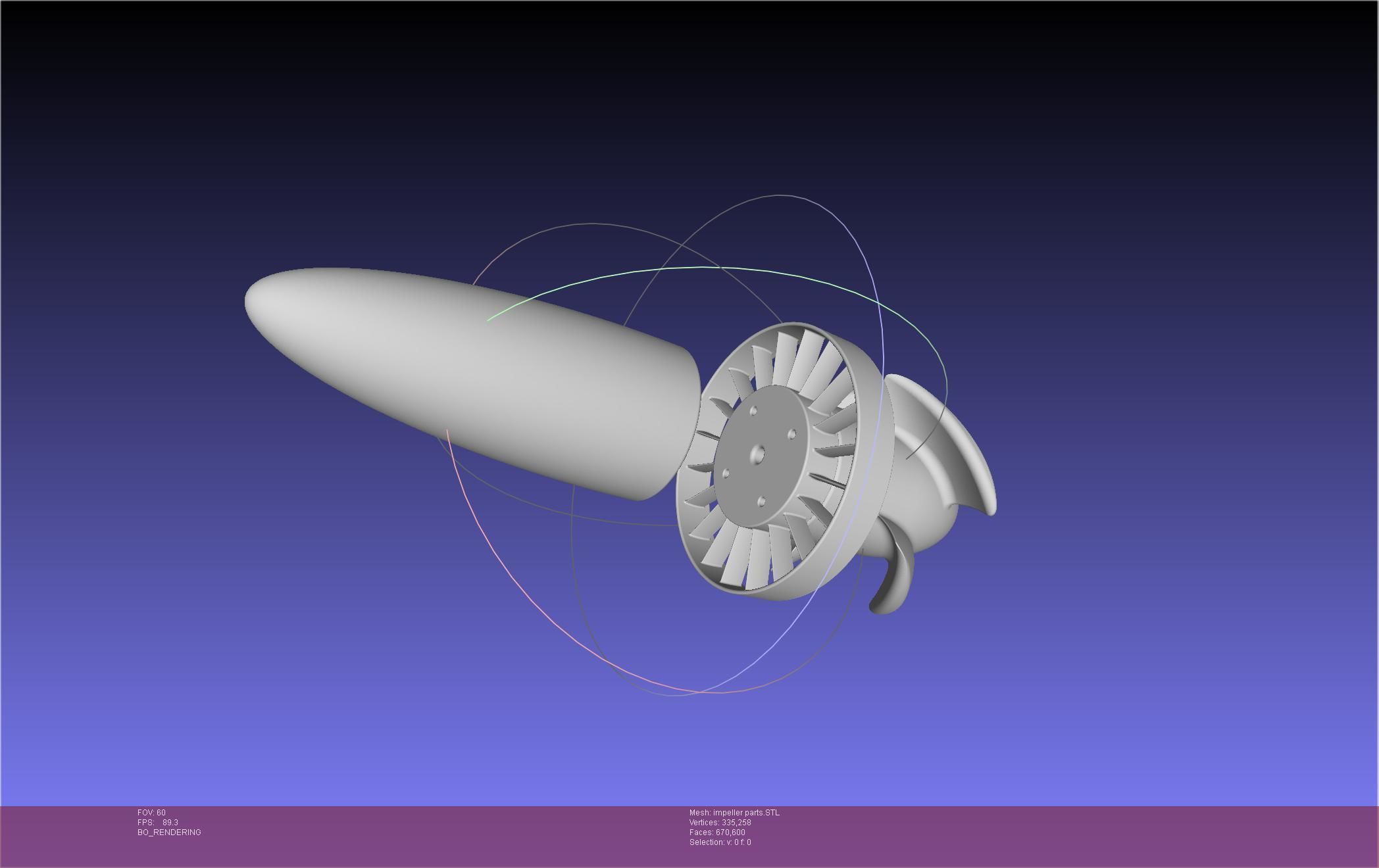 65mm High Pitch Impeller And Stator 3D model 3D printable | CGTrader