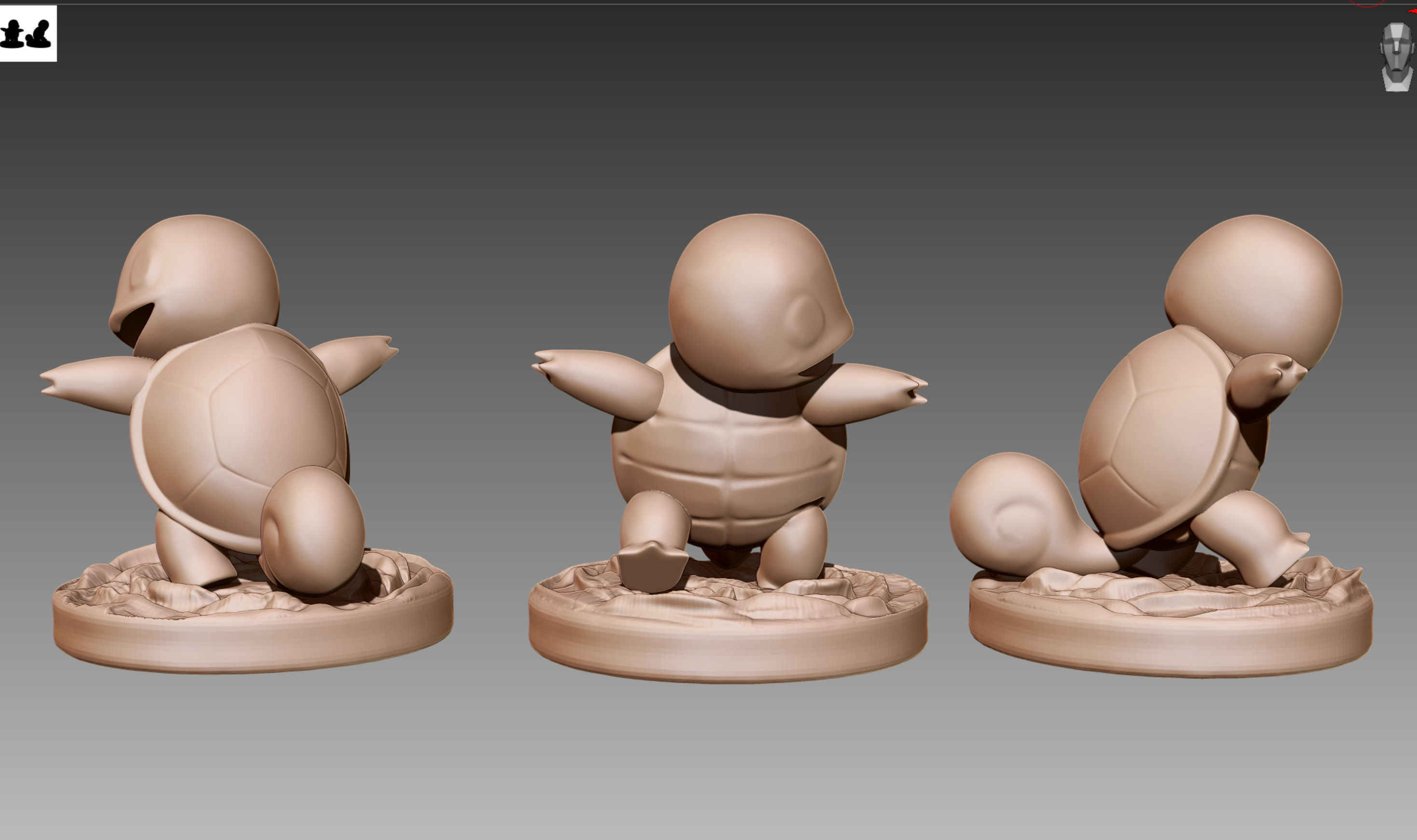 Squirtle in water Pokemon OBJ STL 3D model 3D printable | CGTrader