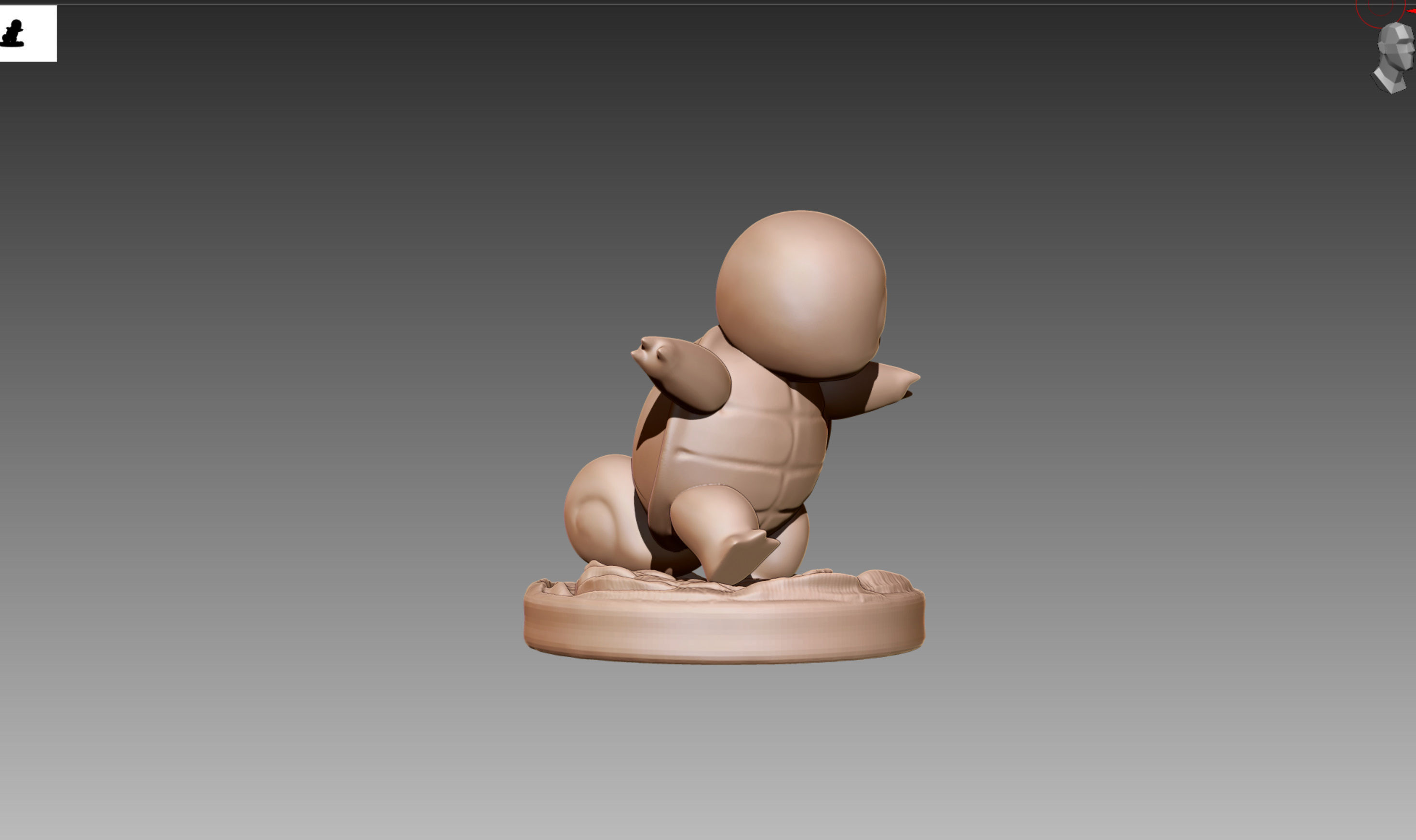Squirtle in water Pokemon OBJ STL 3D model 3D printable | CGTrader
