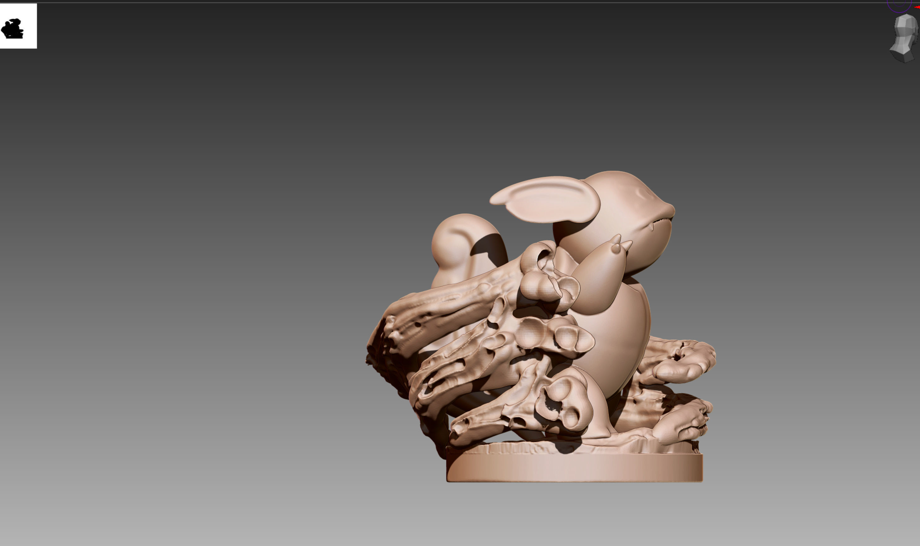 Wartortle Pokemon OBJ STL 3D model 3D printable | CGTrader