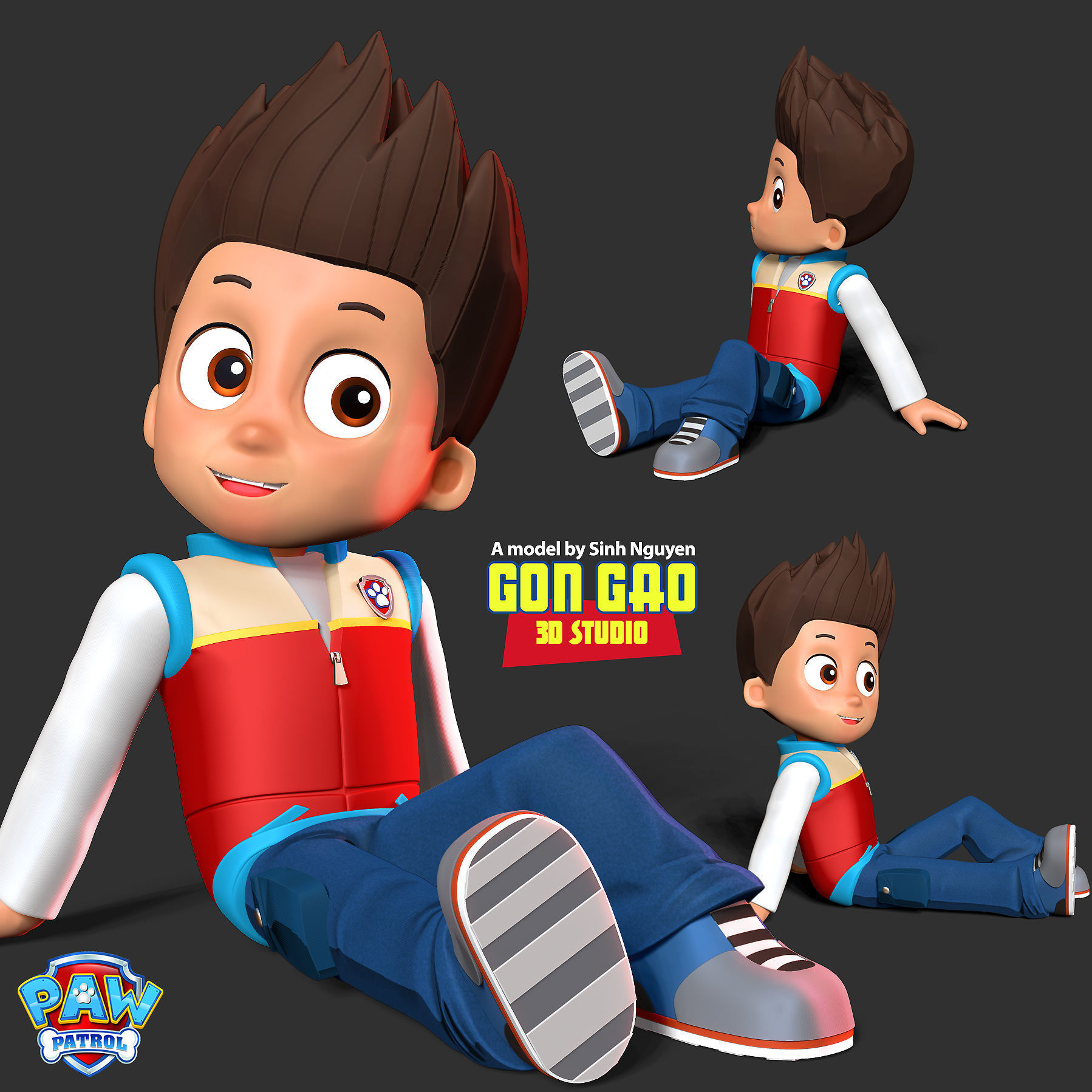 Ryder - Paw Patrol Fanart 3D model 3D printable | CGTrader