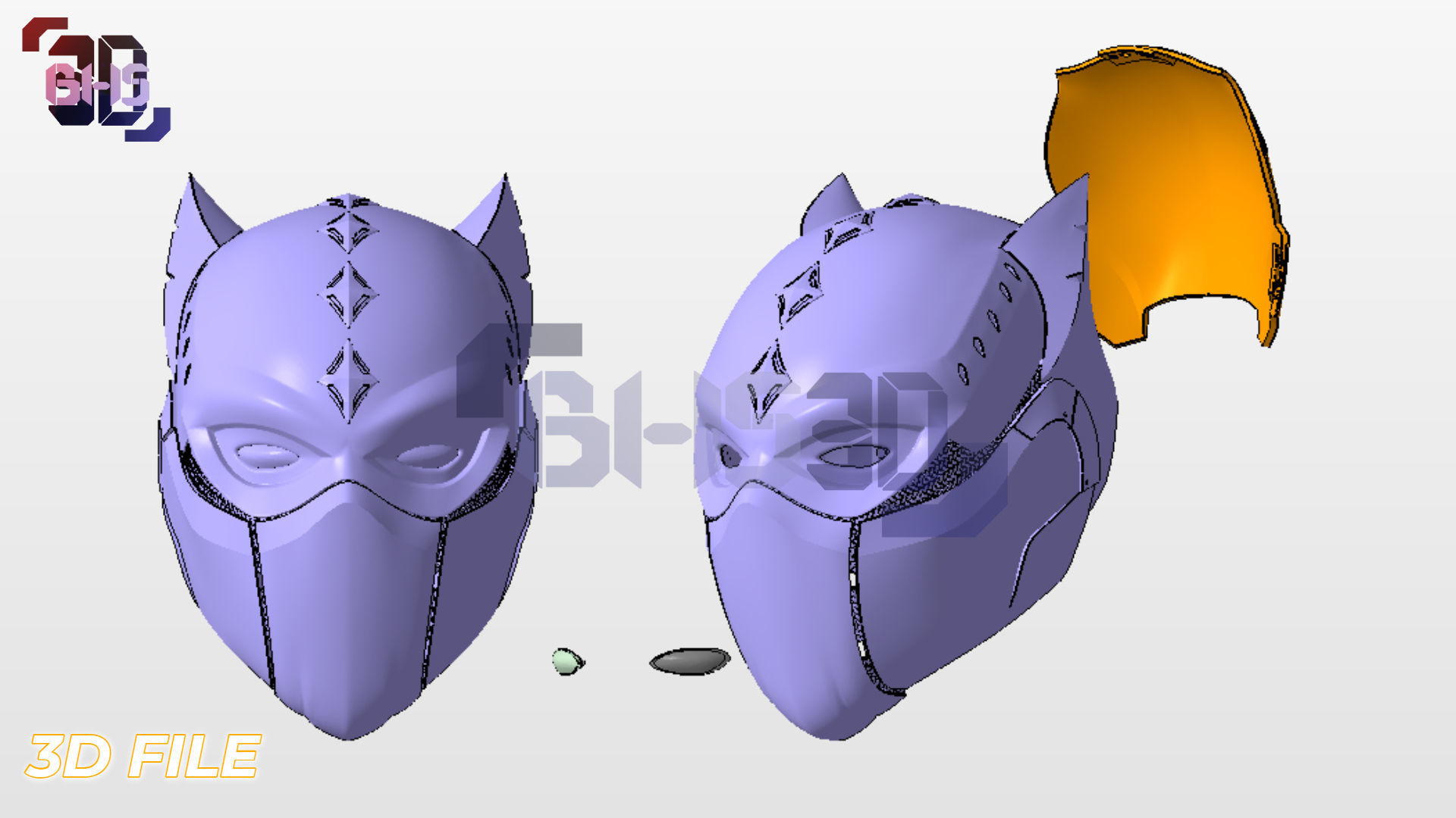 Black Panther Marvels Helmet 3D Digital Download 3D model 3D printable ...
