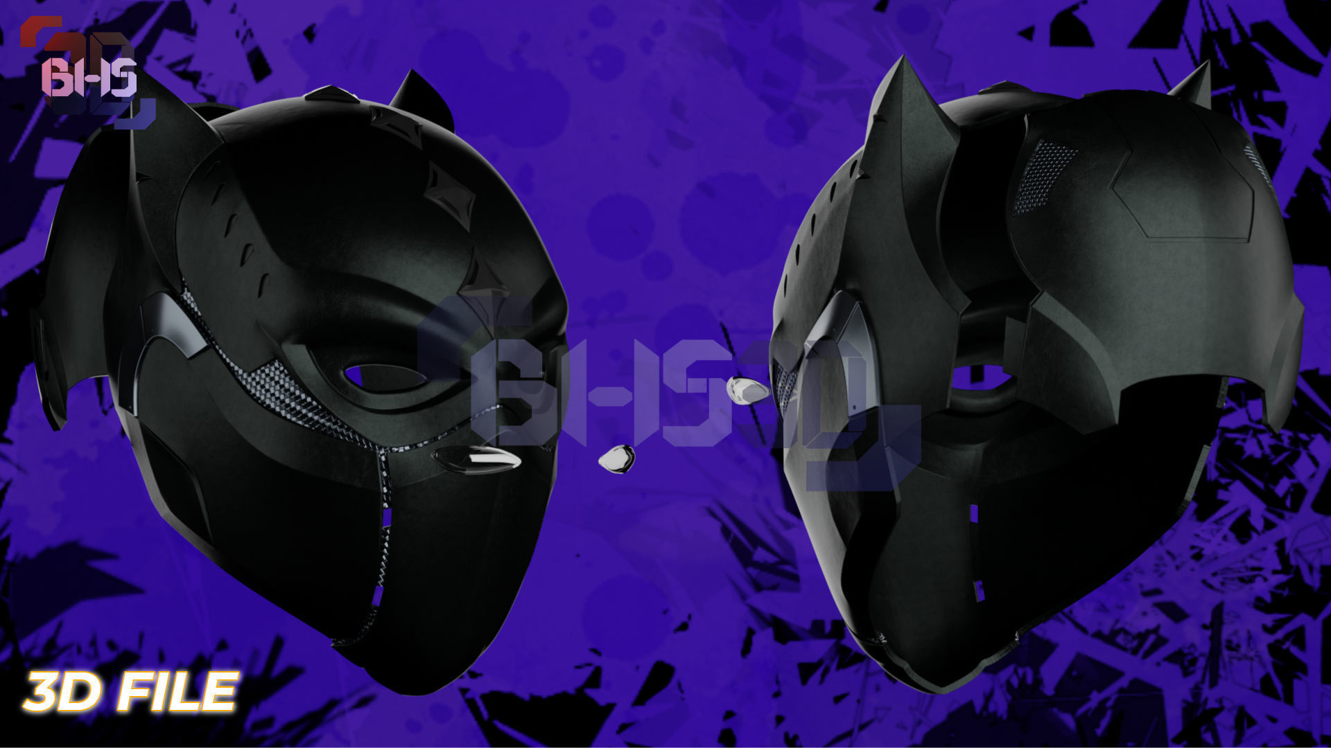 Black Panther Marvels Helmet 3D Digital Download 3D model 3D printable ...