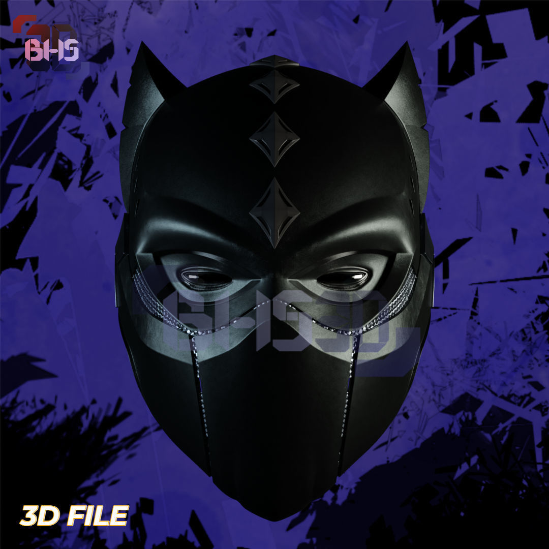 Black Panther Marvels Helmet 3D Digital Download 3D model 3D printable ...