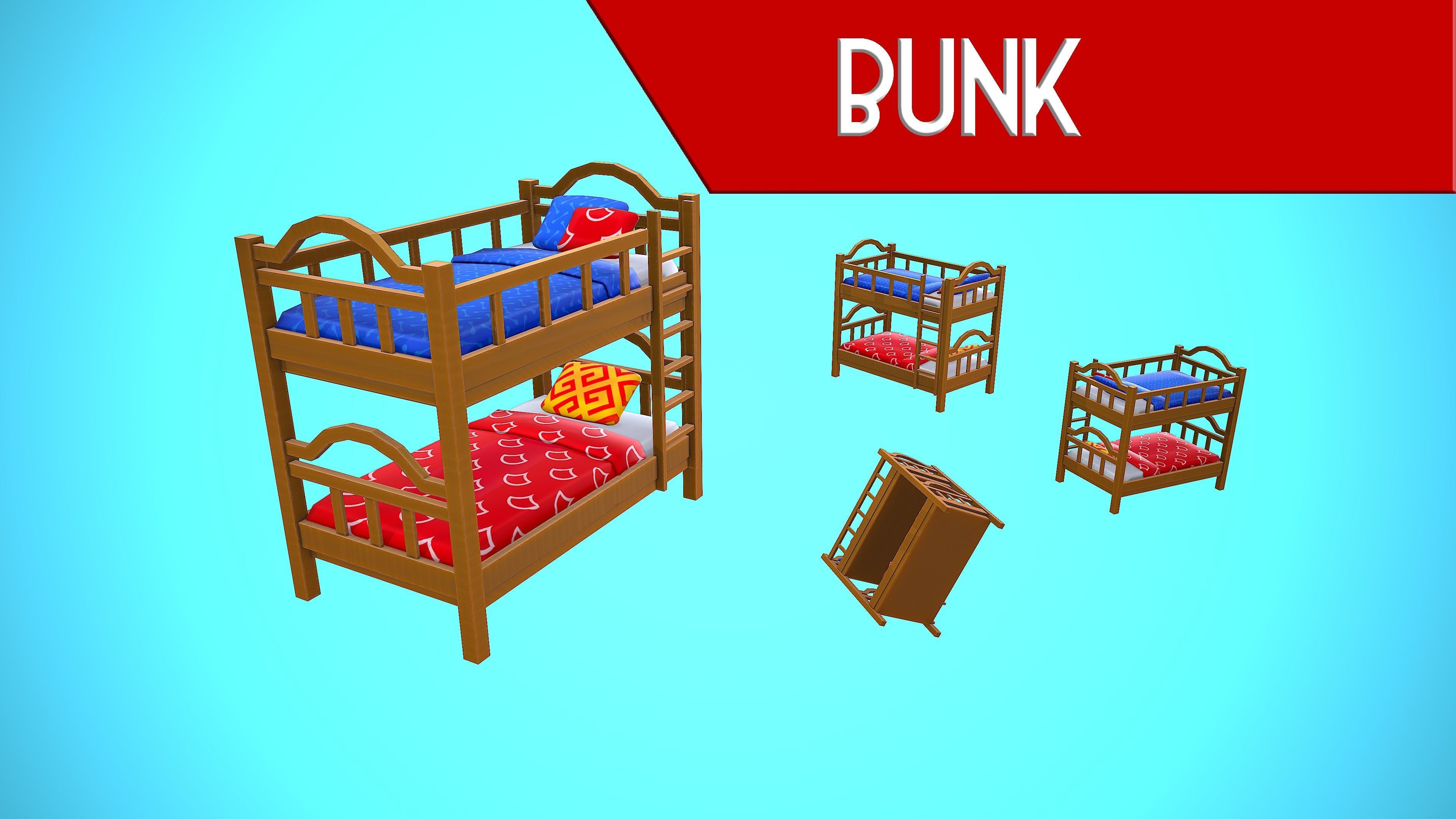 3D model BUNK CARTOON STYLIZED VR / AR / low-poly | CGTrader
