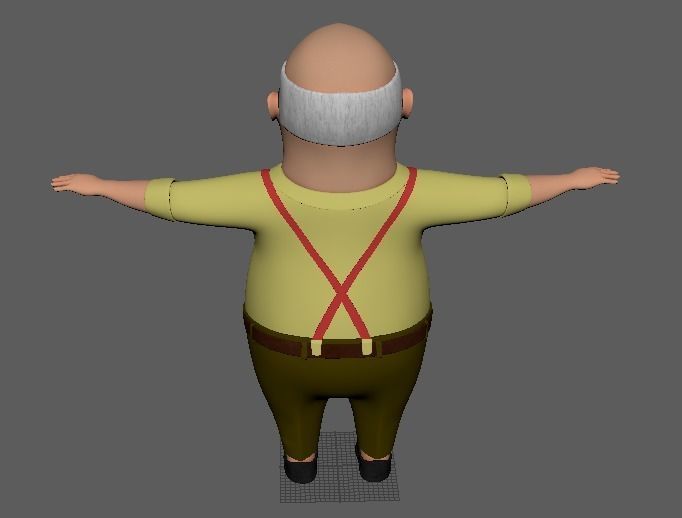 3D model Cartoon Old Man Character 3D Model VR / AR / low-poly | CGTrader