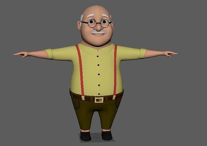3D model Cartoon Old Man Character 3D Model VR / AR / low-poly | CGTrader