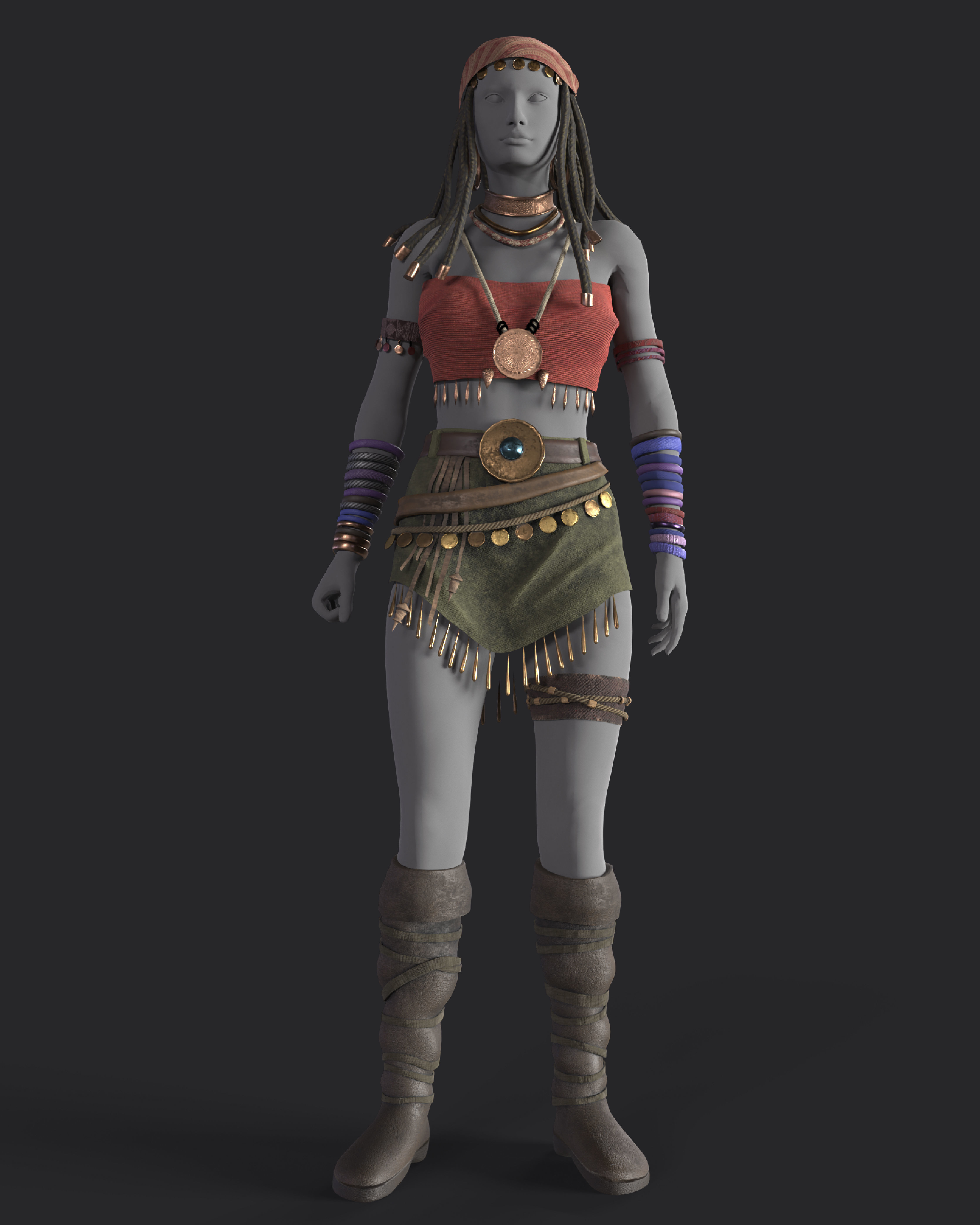 Tribal ethnic 3D clothes 3D model | CGTrader
