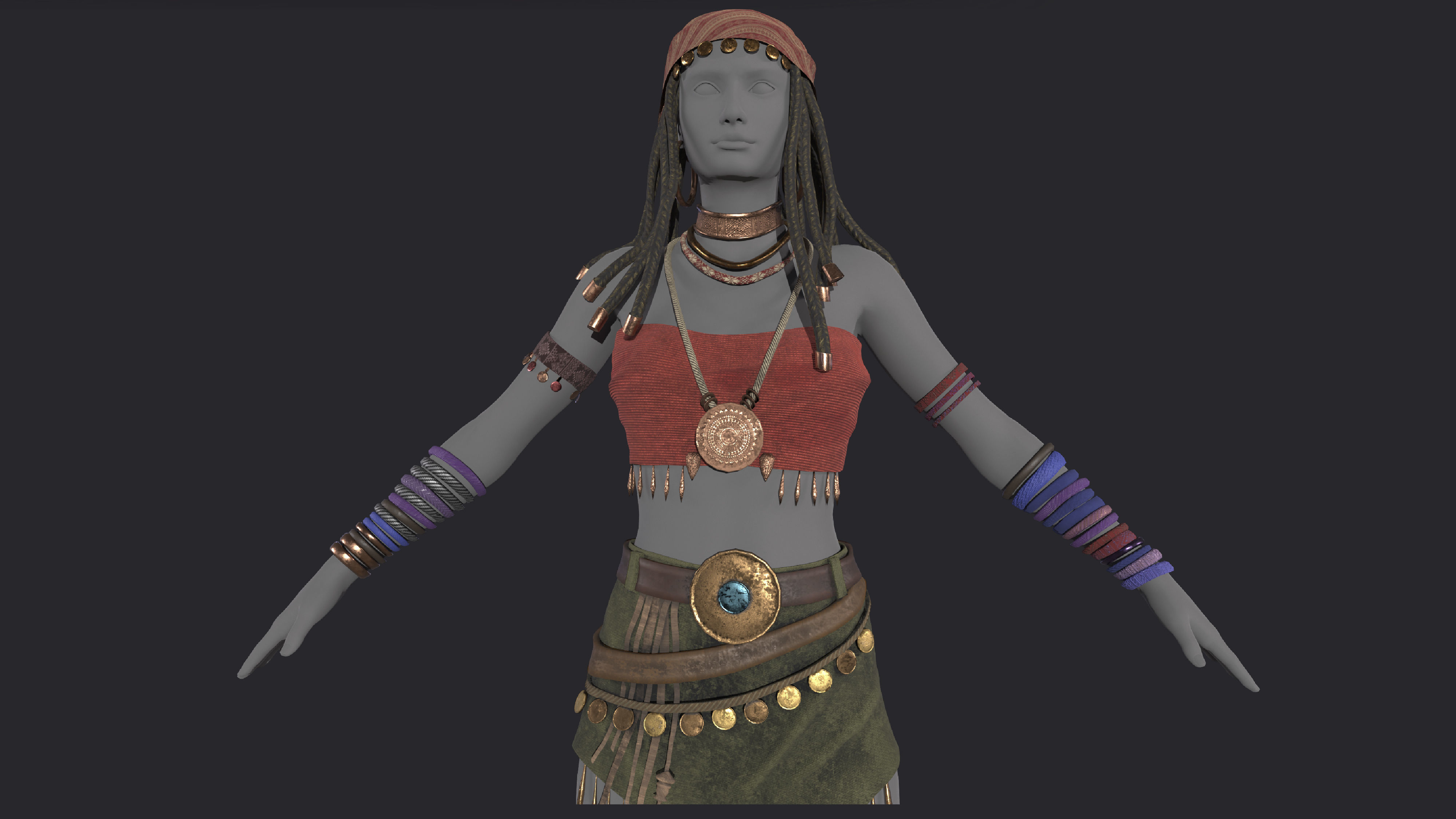 Tribal ethnic 3D clothes 3D model | CGTrader