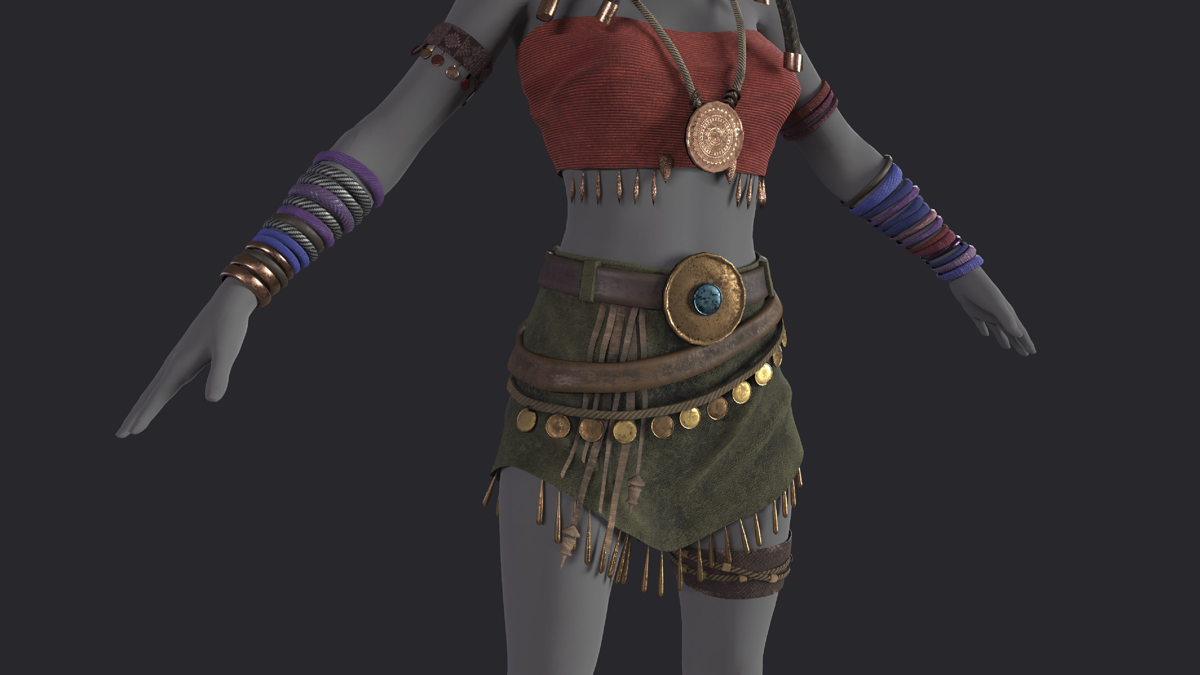 Tribal ethnic 3D clothes 3D model | CGTrader