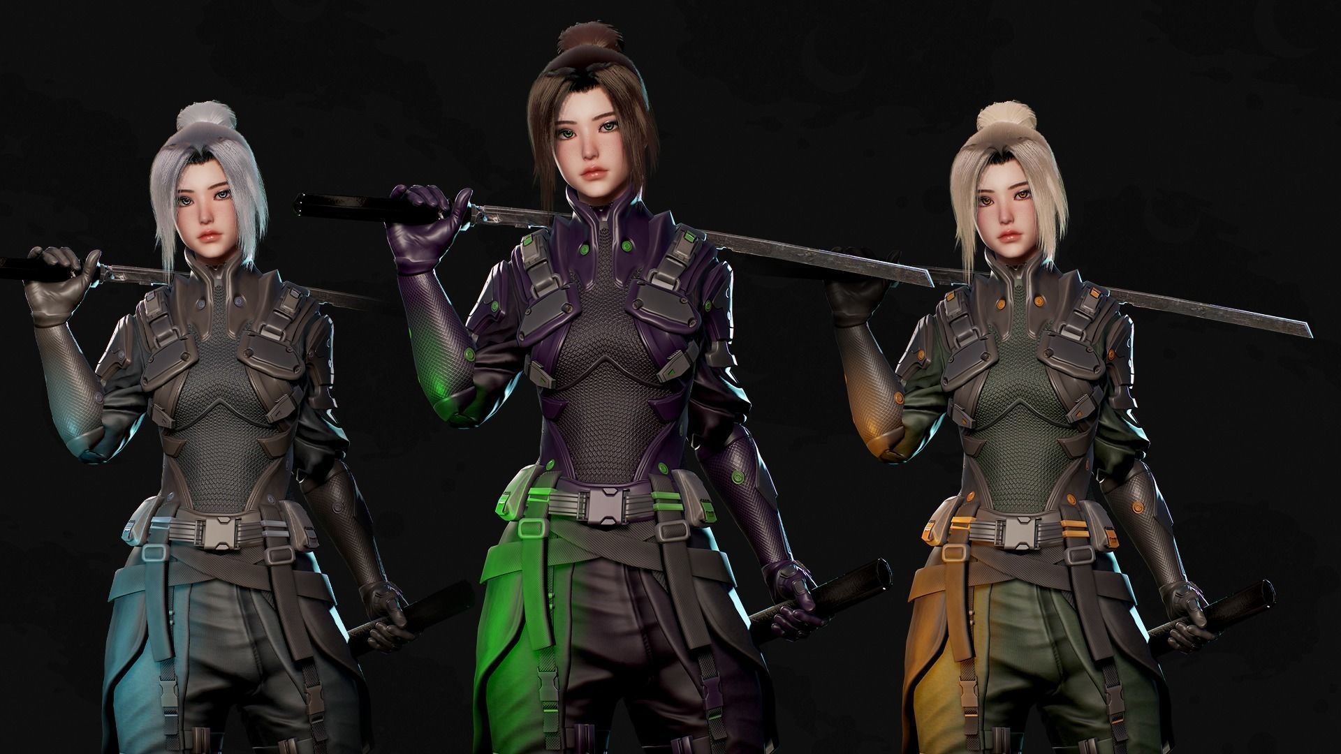 3D model Stellar Rogue - Sci-Fi Characters - Game Ready VR / AR / low-poly | CGTrader