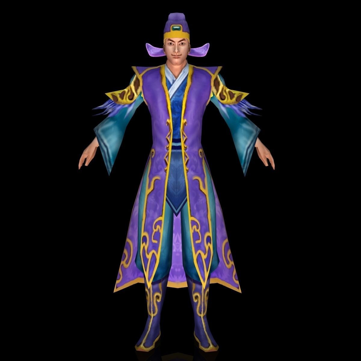 3D model fantasy male magician character VR / AR / low-poly | CGTrader