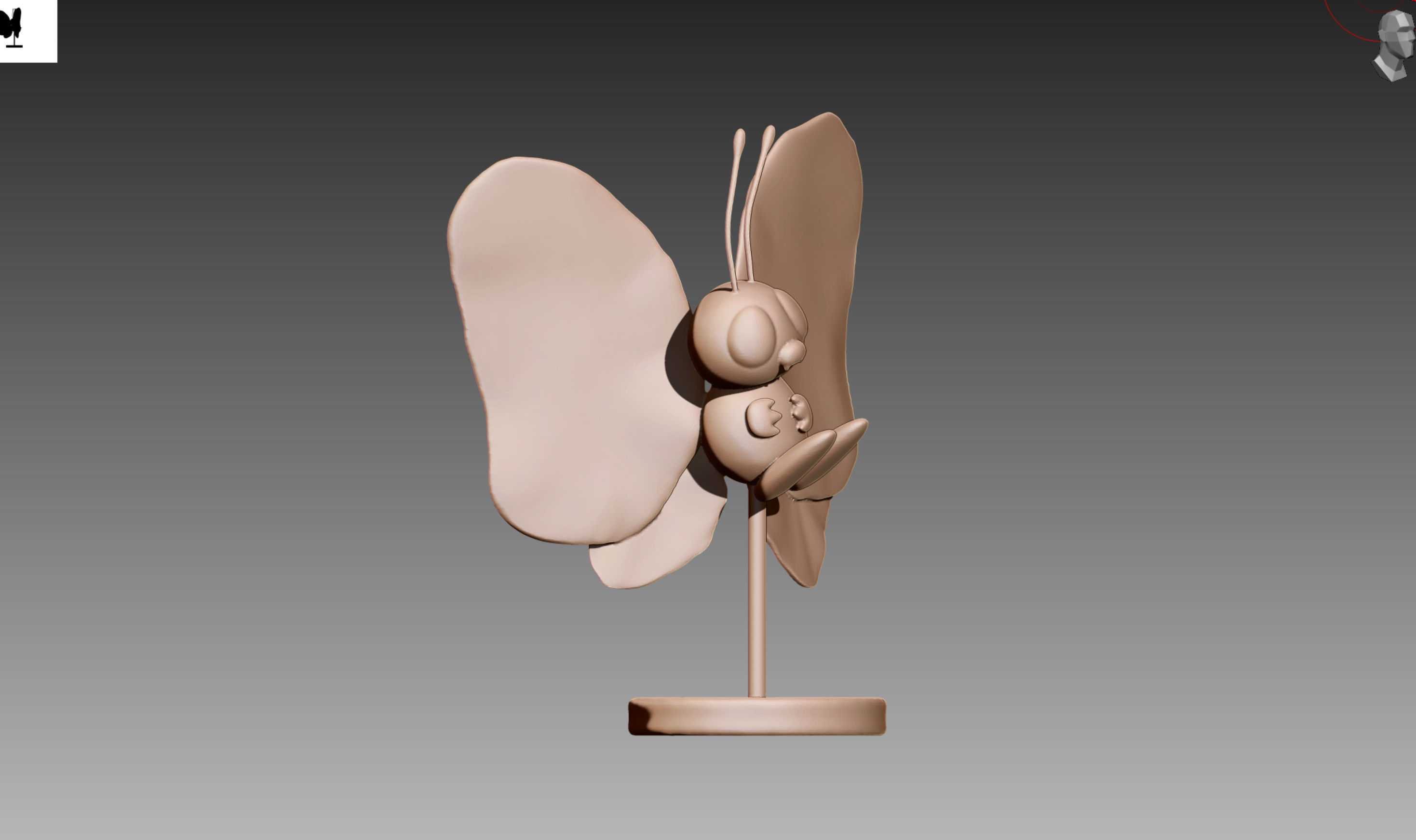 Butterfree flying Pokemon OBJ STL 3D model 3D printable | CGTrader