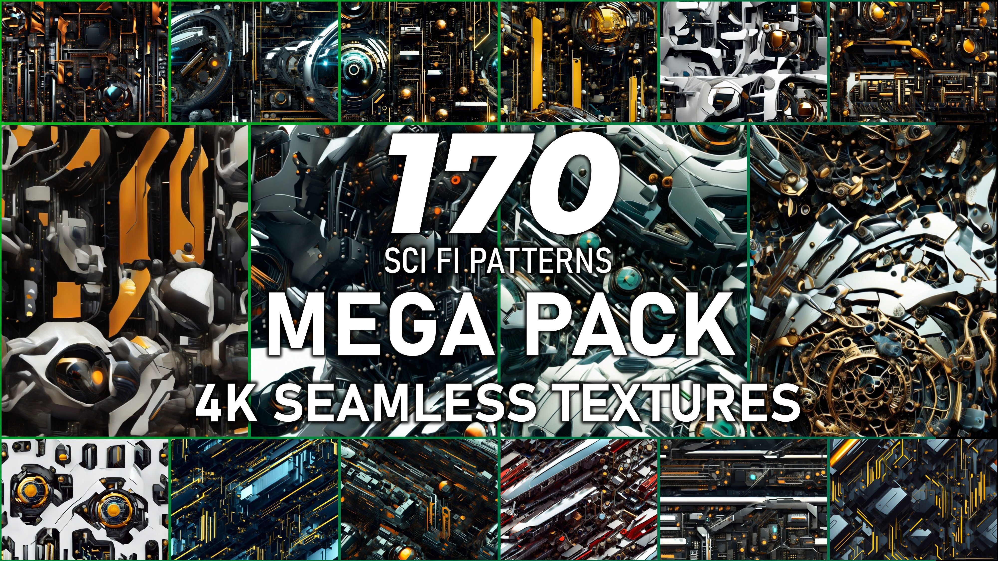 Seamless SciFi Patterns 3D Model Collection | CGTrader