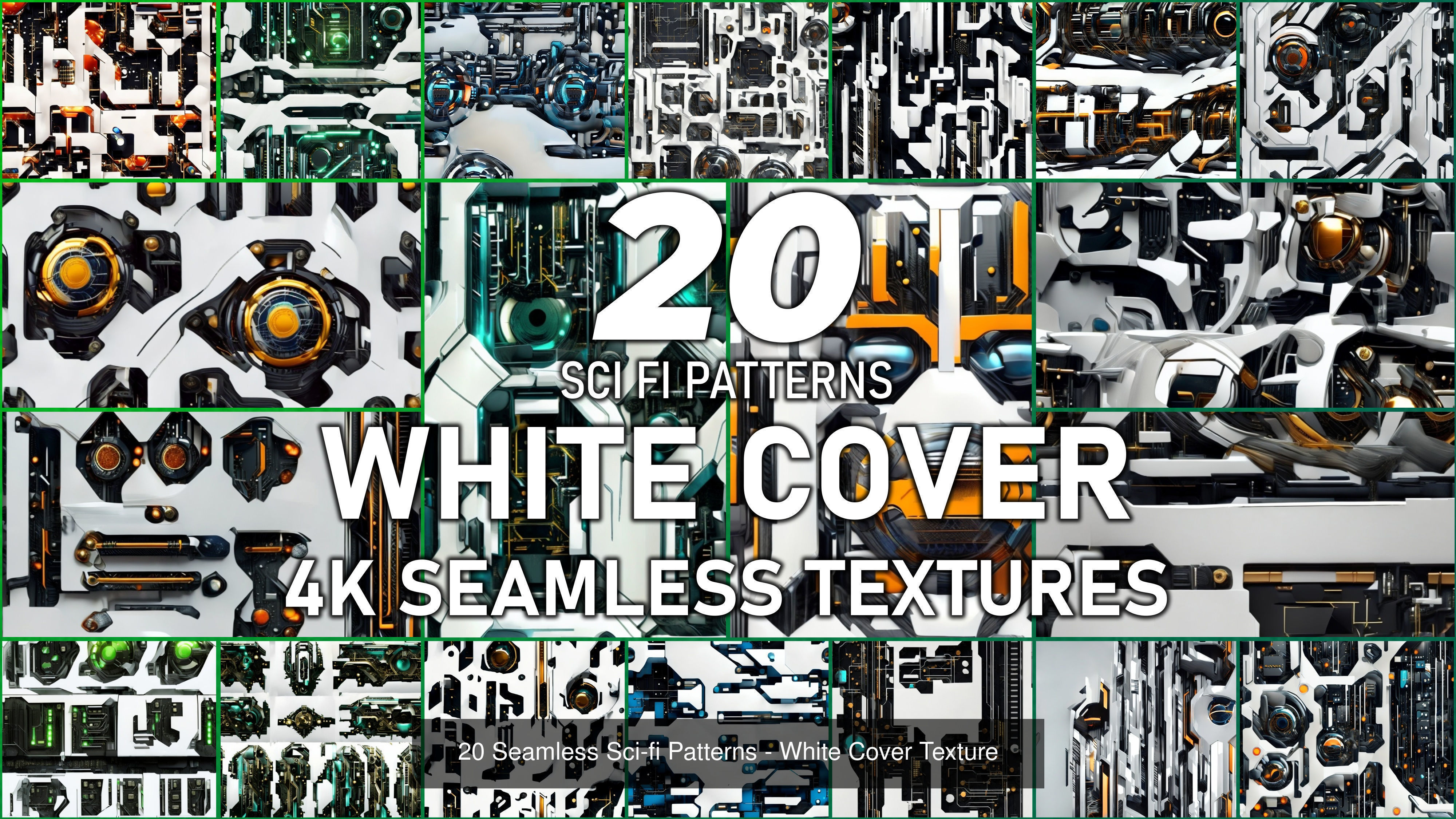 Seamless SciFi Patterns 3D Model Collection | CGTrader