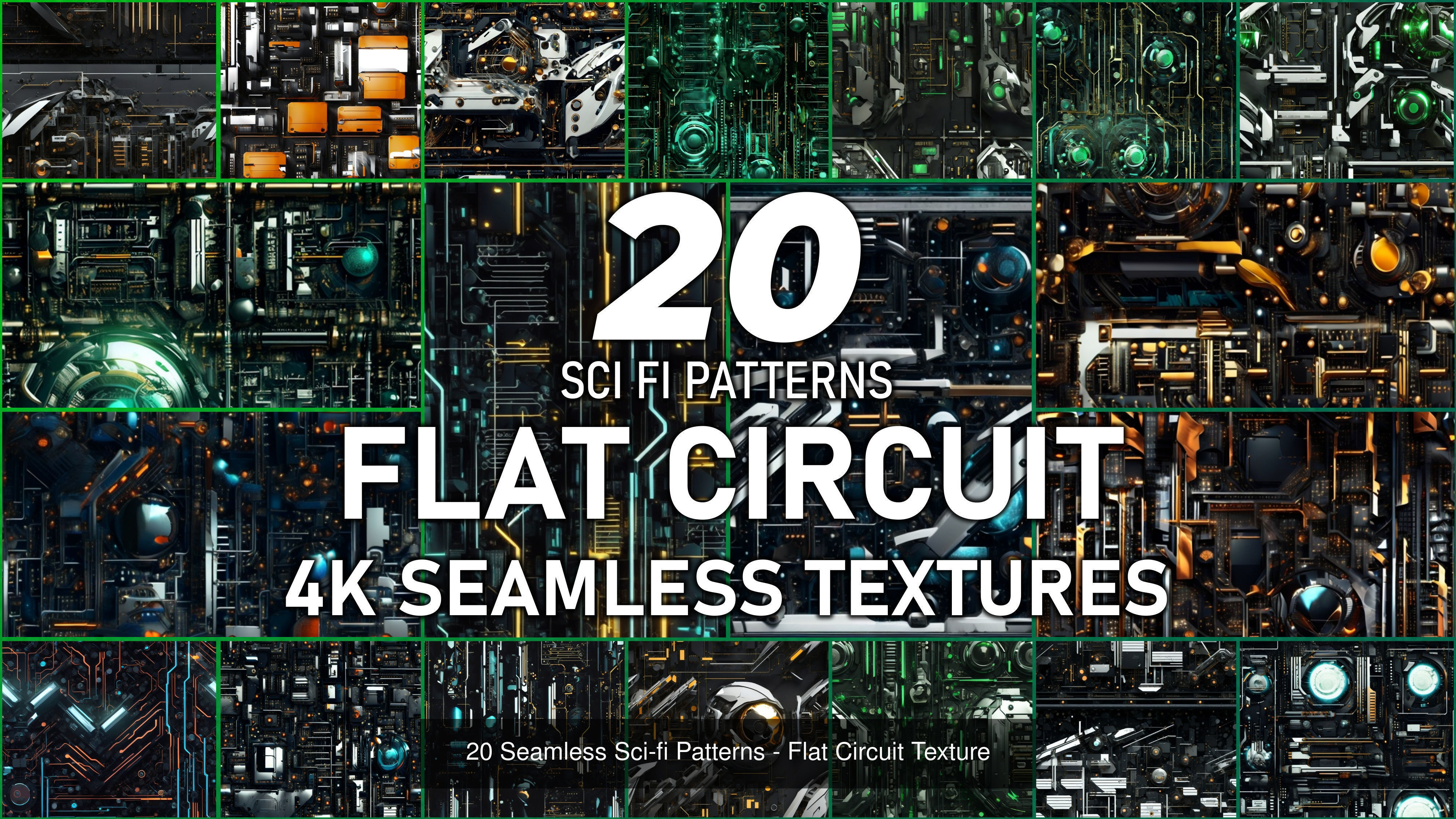 Seamless SciFi Patterns 3D Model Collection | CGTrader