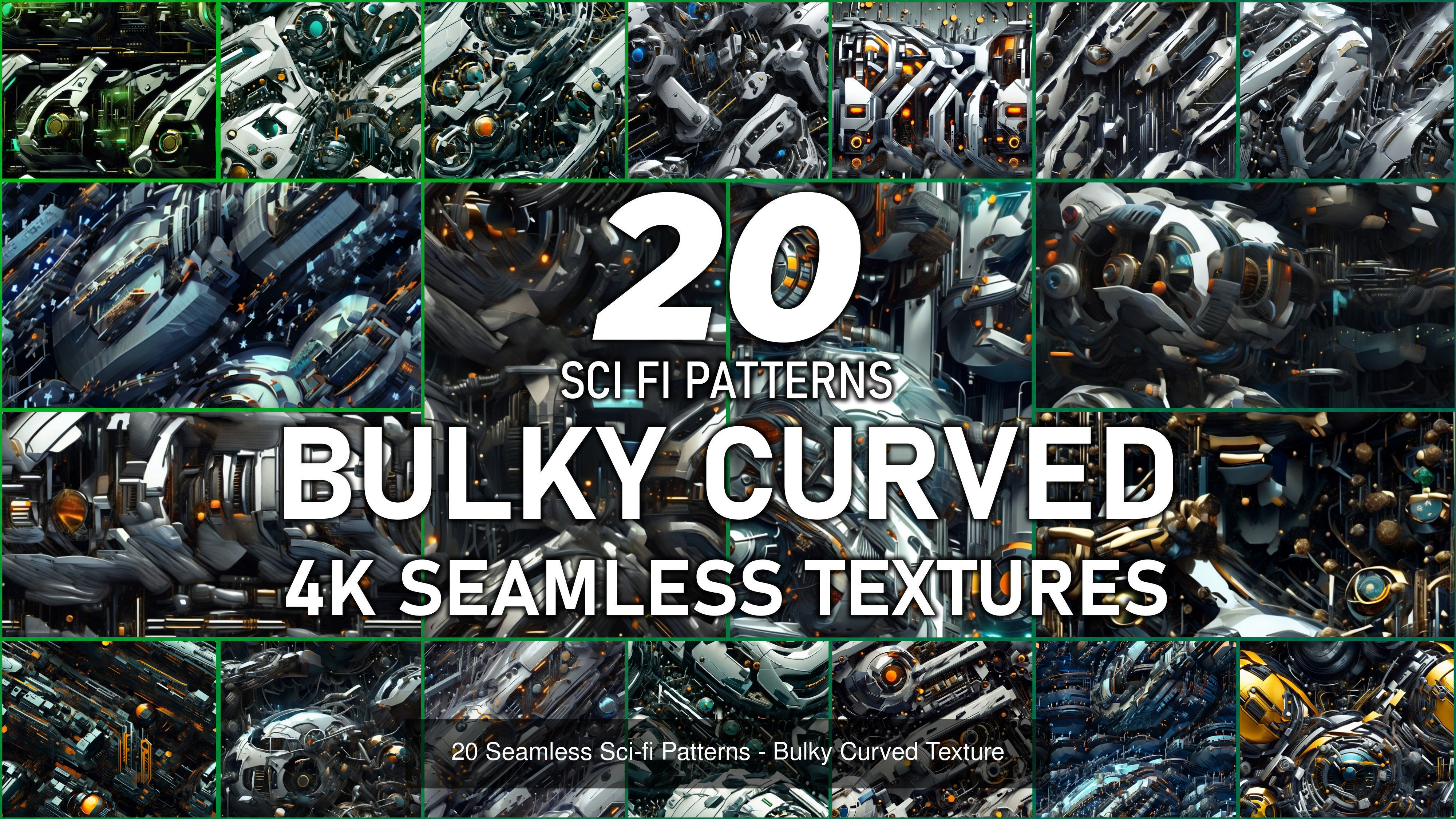 Seamless SciFi Patterns 3D Model Collection | CGTrader