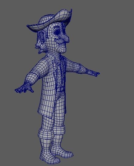 3D model Cartoon Musketeer Character 3D Model VR / AR / low-poly | CGTrader