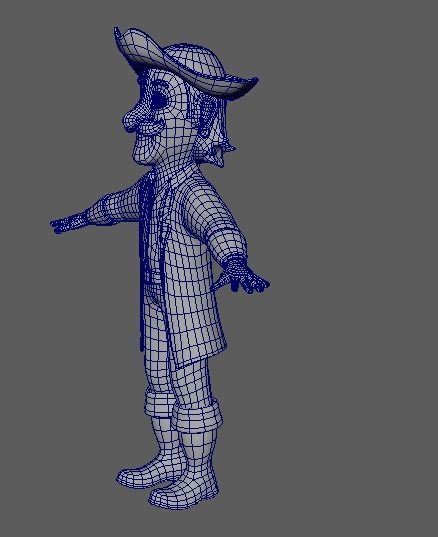 3D model Cartoon Musketeer Character 3D Model VR / AR / low-poly | CGTrader
