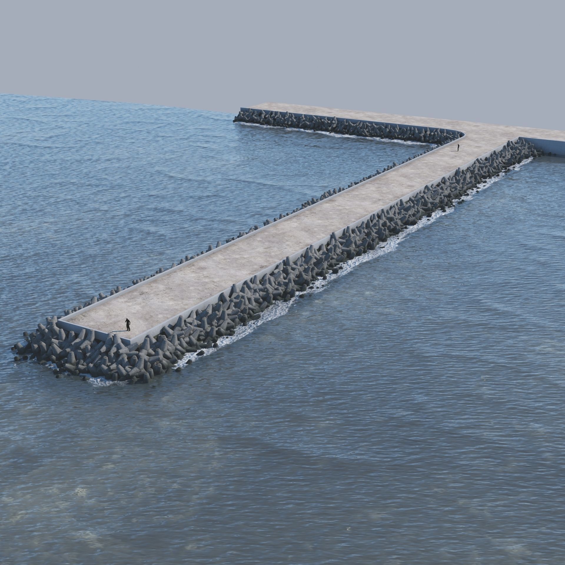 Breakwater 3D -B- Tetrapods 3D model | CGTrader