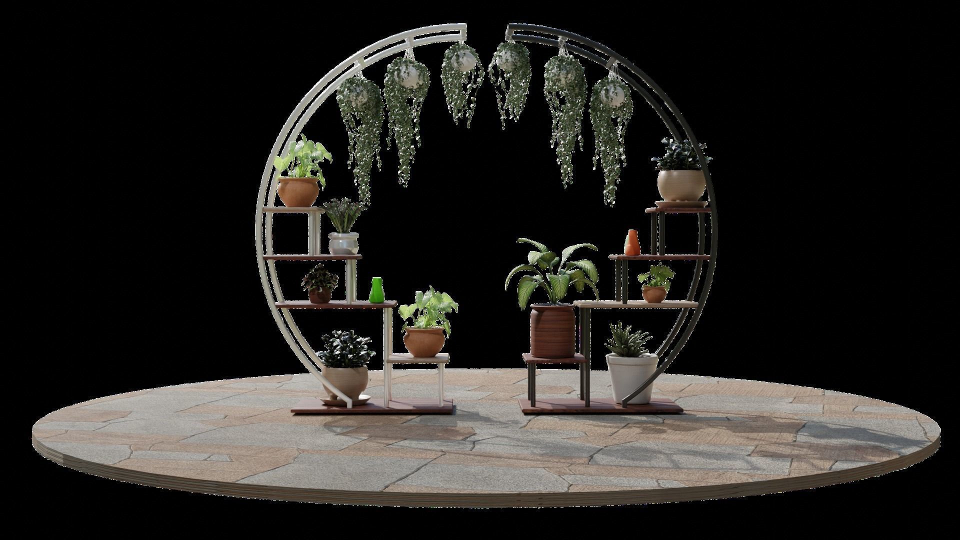 Plant Arc stand - pot plant 3D model | CGTrader