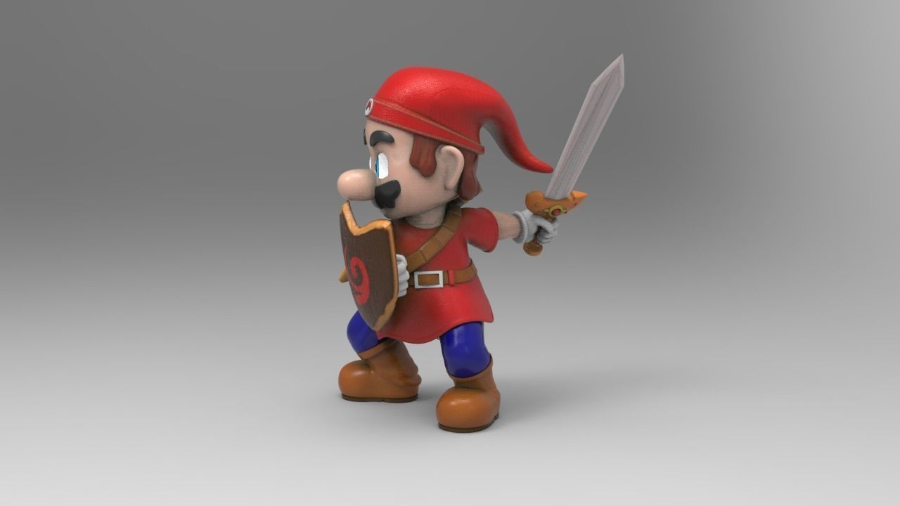 Mario Bross as Link from Leyend of Zelda free 3D model 3D printable ...