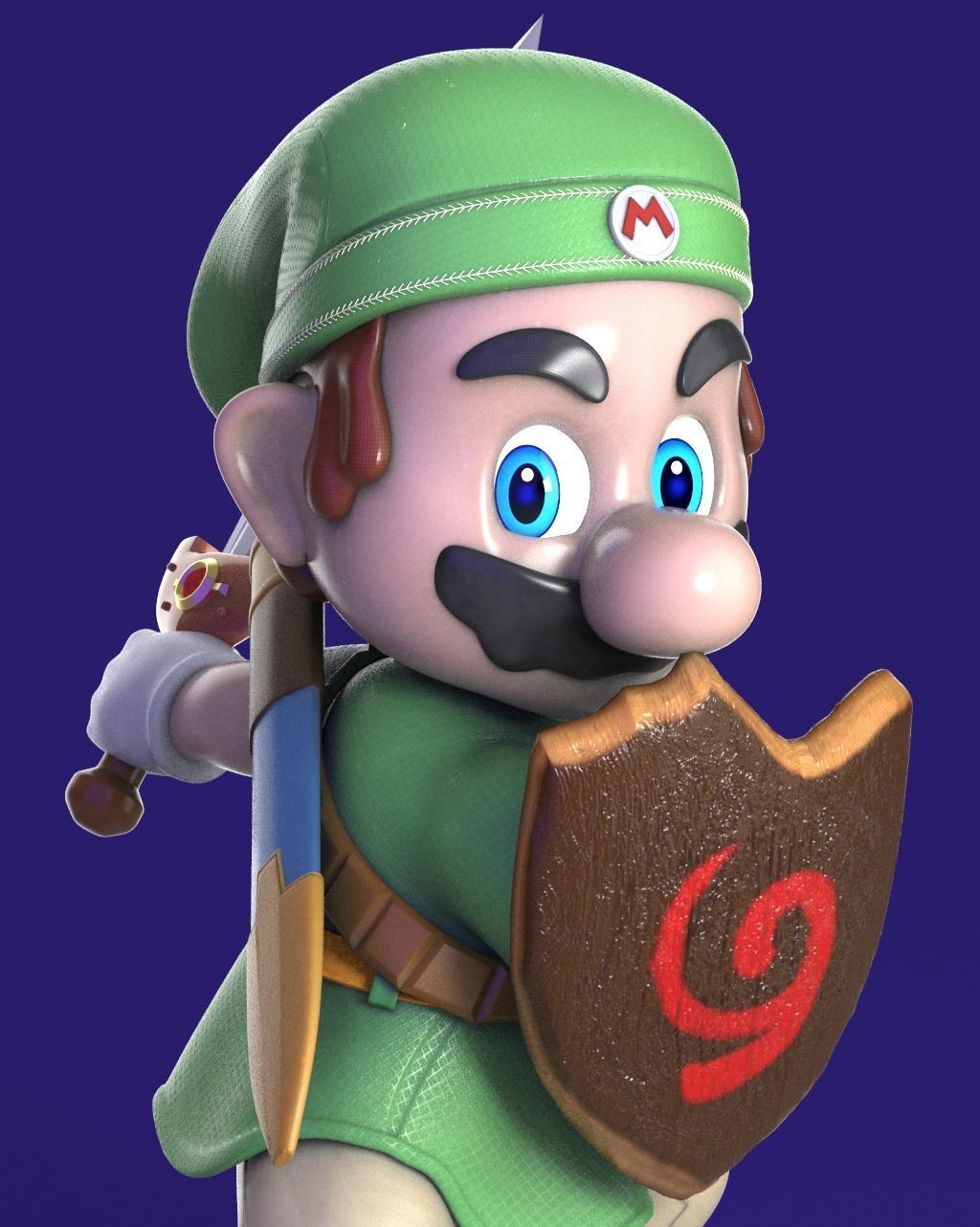 Mario Bross as Link from Leyend of Zelda free 3D model 3D printable ...