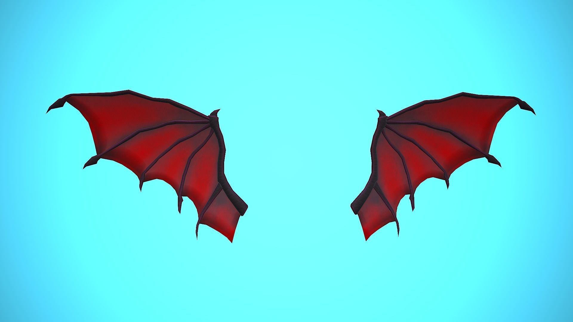 3D model DEMON WINGS CARTOON STYLIZED REALISTIC VR / AR / low-poly ...