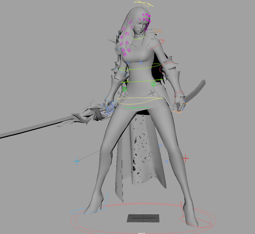 Game Animation Rig For maya 3D model rigged | CGTrader