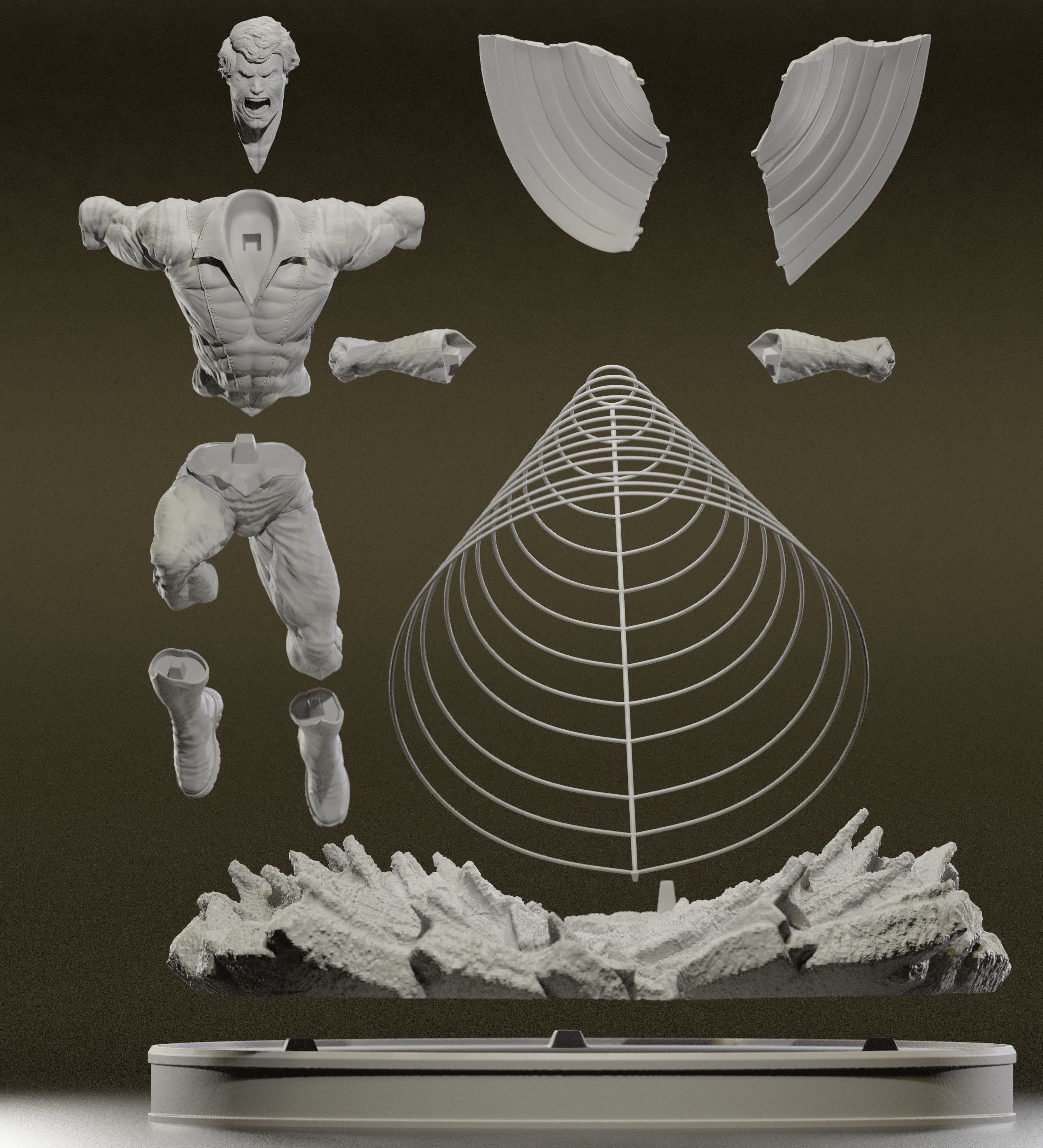 Banshee Action Statue 3D model 3D printable | CGTrader