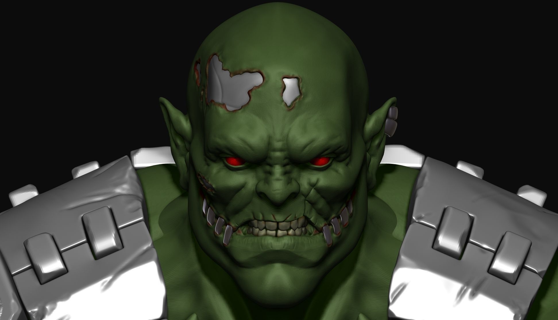 High detailed Cyborg Orc 3D model 3D printable | CGTrader