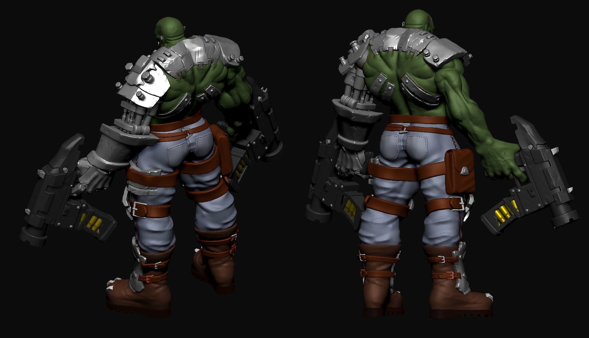 High detailed Cyborg Orc 3D model 3D printable | CGTrader