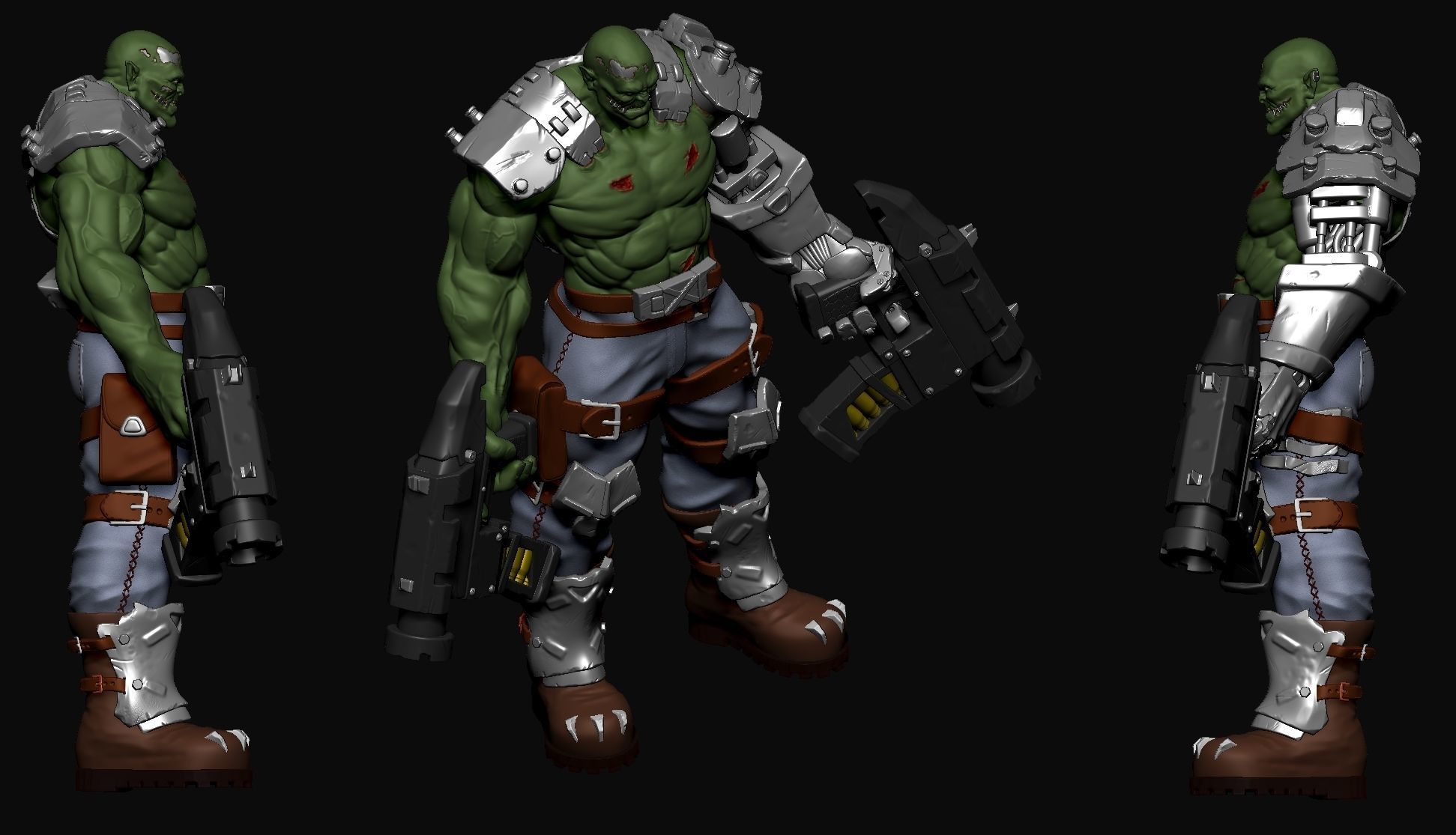 High detailed Cyborg Orc 3D model 3D printable | CGTrader